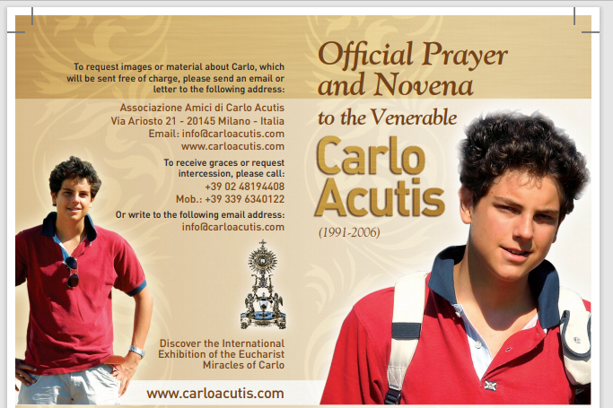 Novena Prayer To Blessed Carlo Acutis Store | powerprod.com