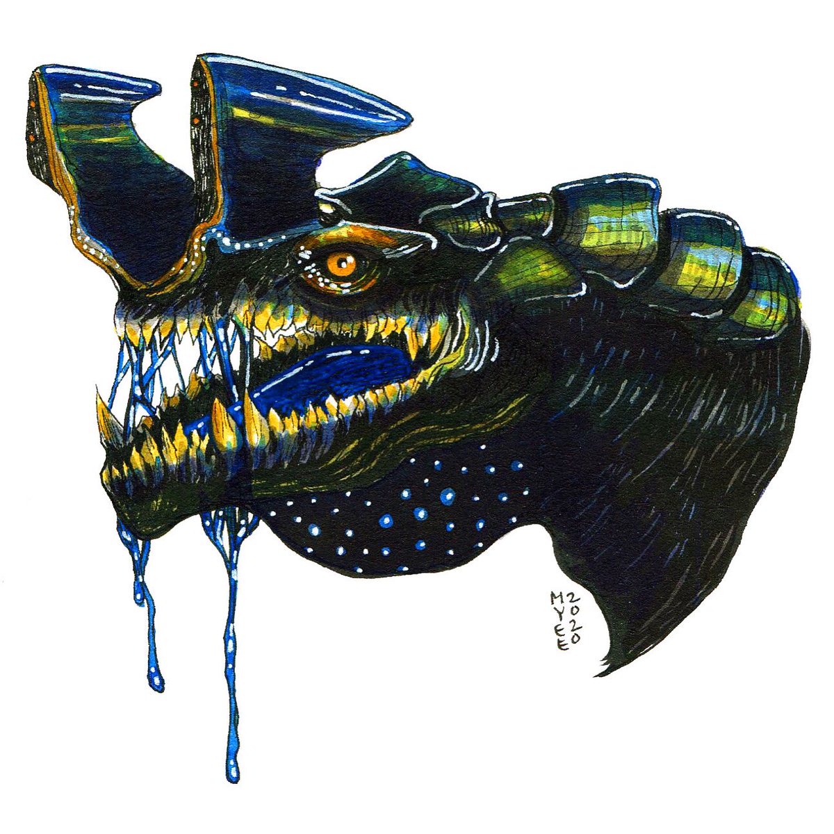 Pacific Rim Kaiju Knifehead Drawing