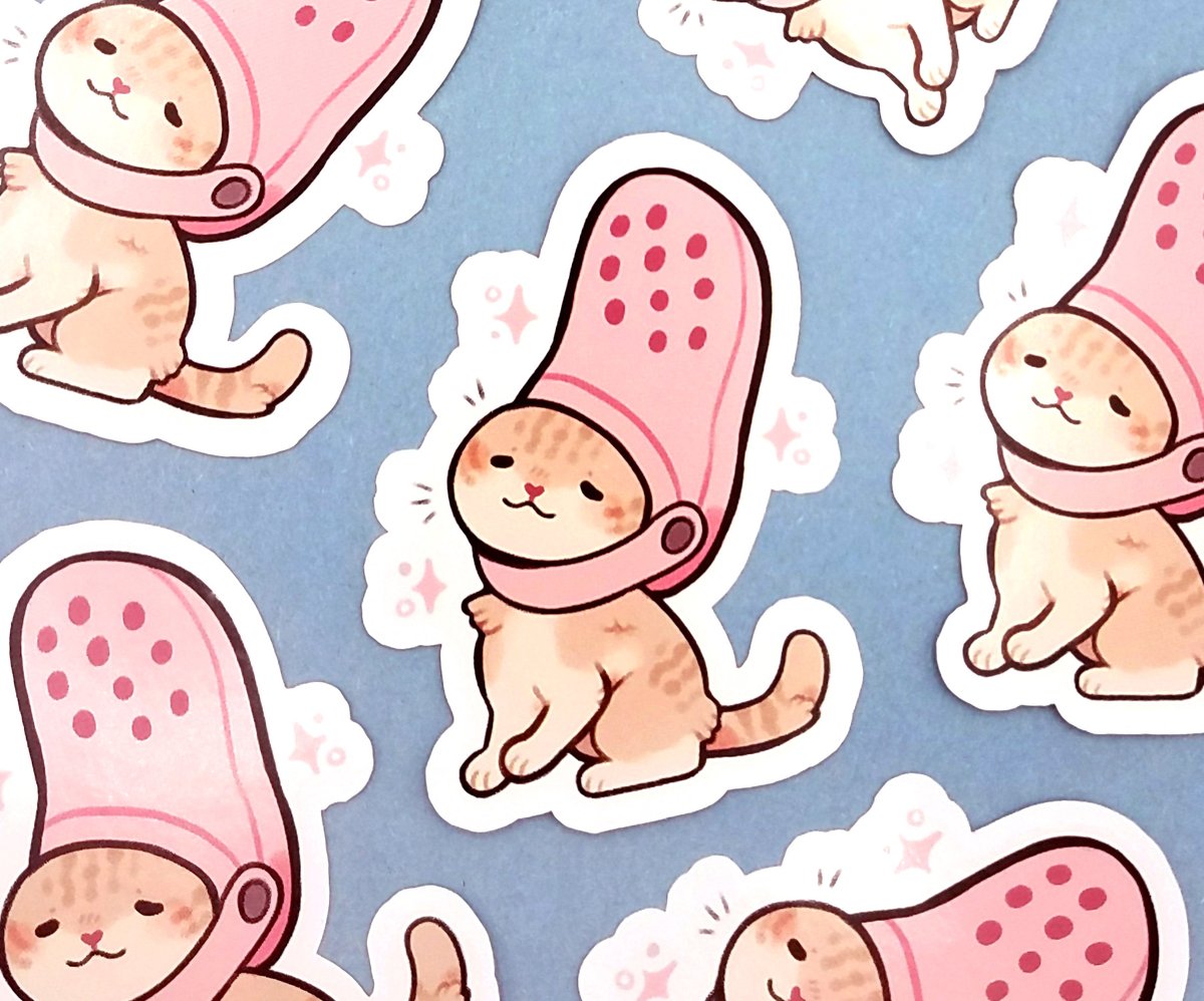 「croc king cat stickers are now in my sho」|Spicymochiの漫画