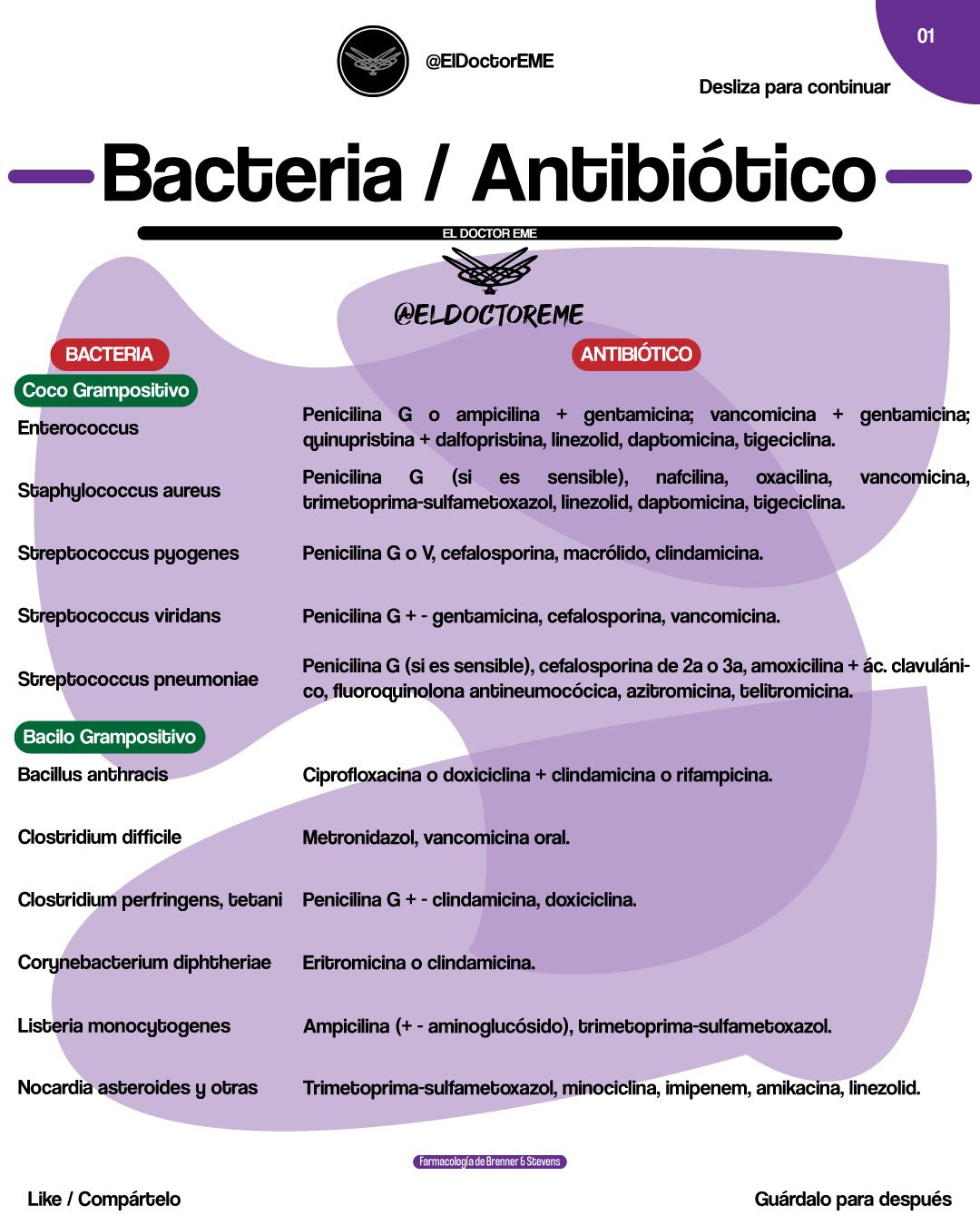 Mauricio Montelongo on Twitter: "USO DE ANTIBIÓTICOS EN CADA TIPO DE BACTERIA. •Distintos tipos ...