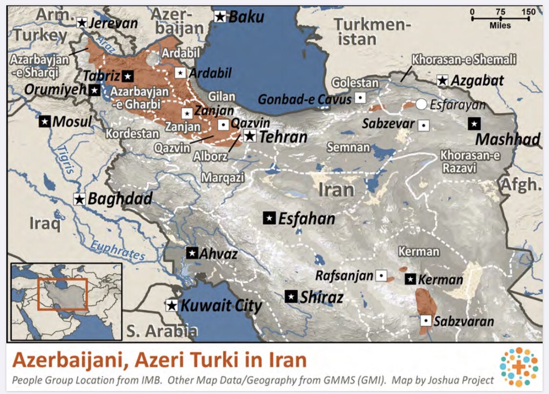 Azeri People Map
