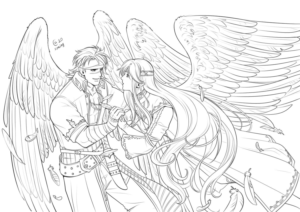 「Tibarn and Reyson from Fire Emblem games (ink) #fe #feh 」Autumn Sacuraの漫画