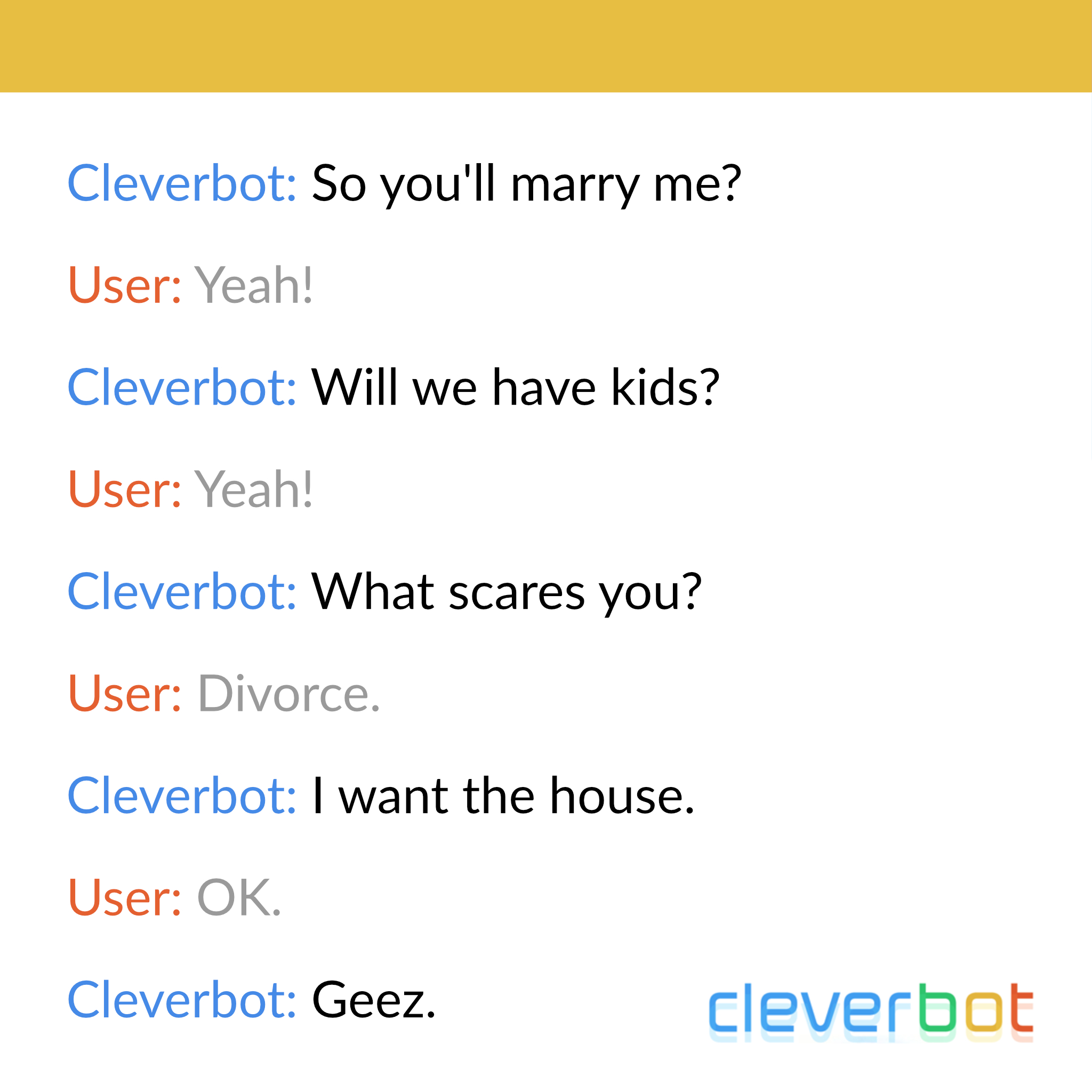 Funny Cleverbot Memes Cleverbot: Image Gallery Page 17 (List View)
