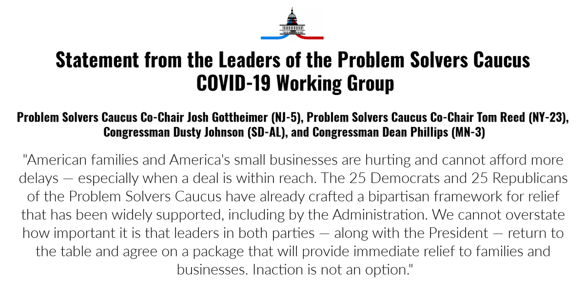 Bipartisan Problem Solvers Caucus releases statement, urging everyone ...