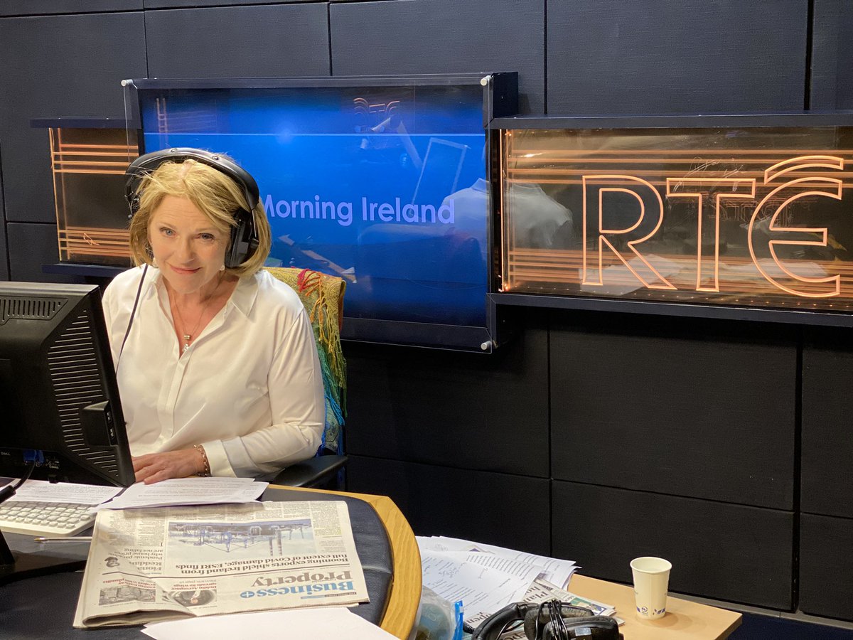 Best of luck to the “new girl” in morningireland studio. That's Mary ...