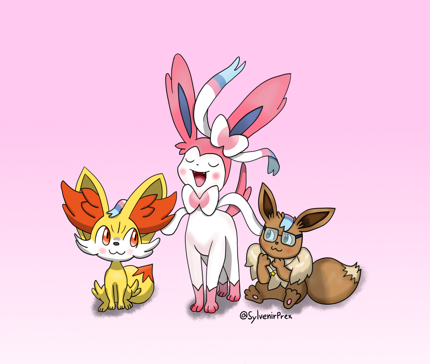 Fennekin And Sylveon Pokemon X (3DS) IPoncomp.com