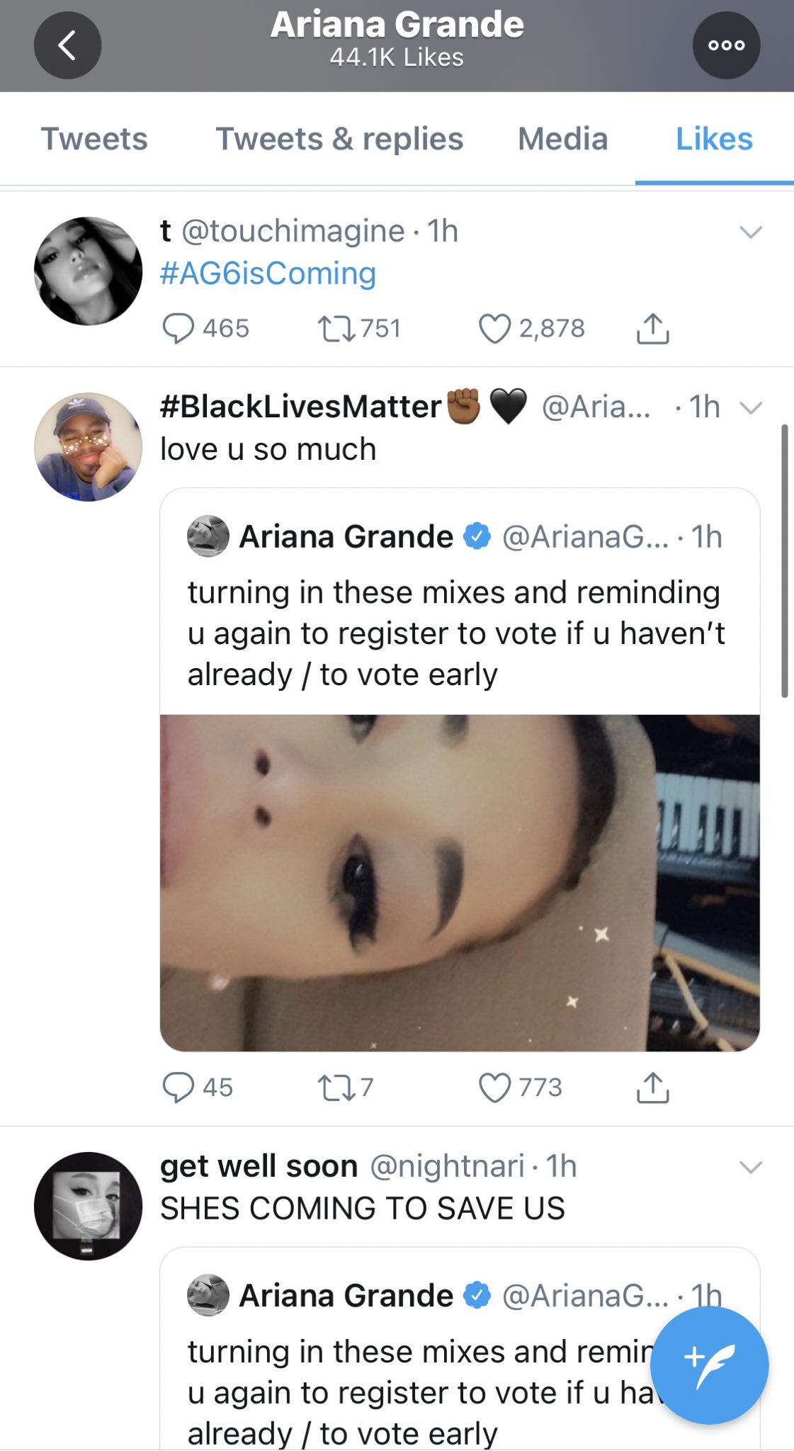 Ariana Grande Tweets Ariana Grande Tweets