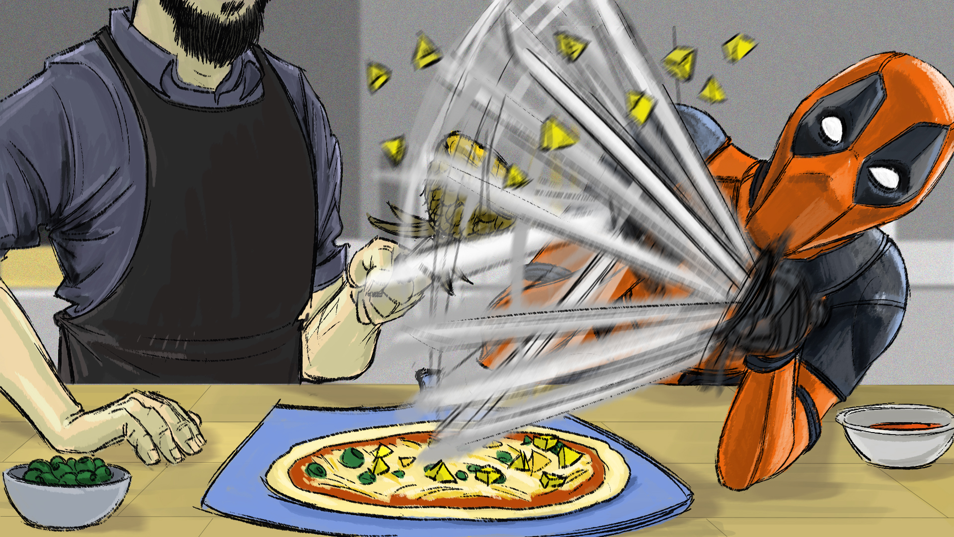 Deadpool Pancakes Wallpaper