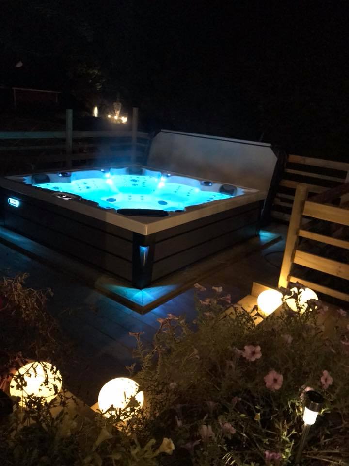 Outdoor Jacuzzi At Night