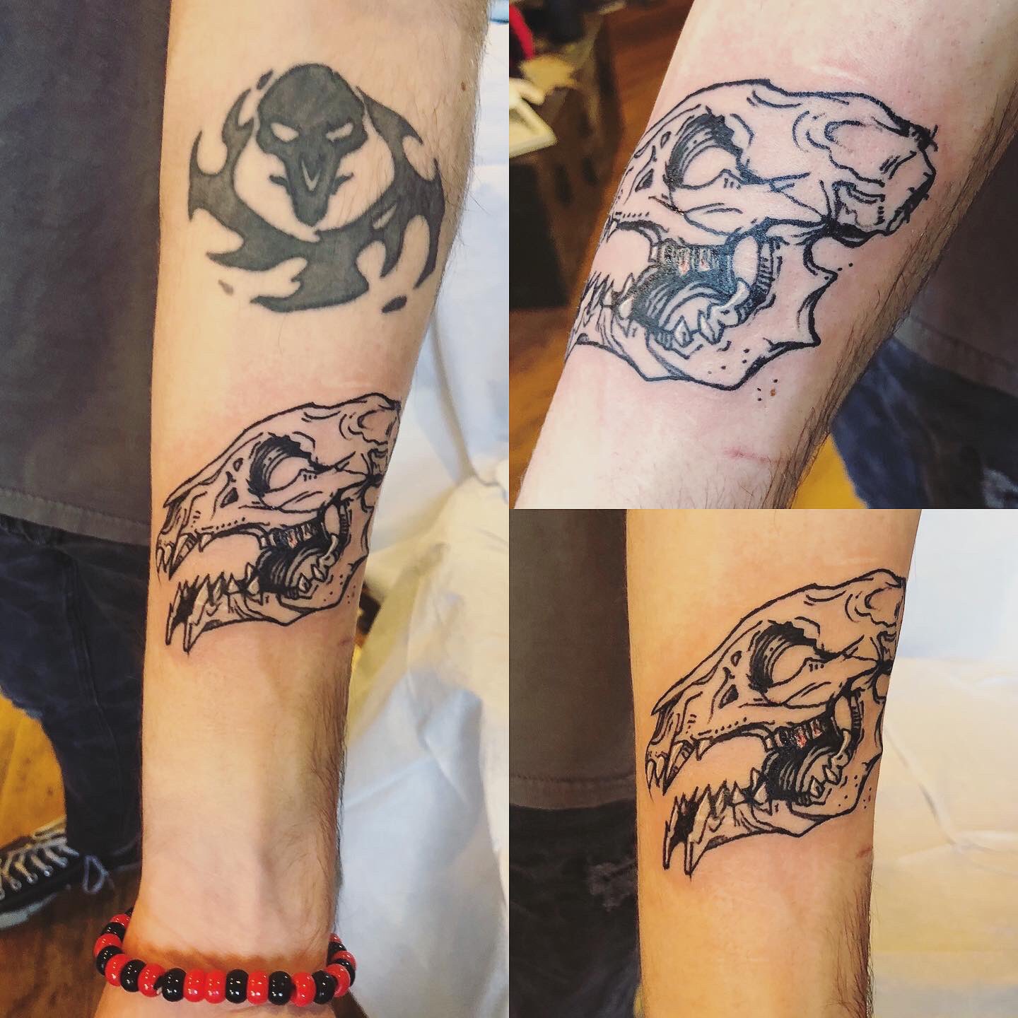 Dire Wolf Skull Tattoo