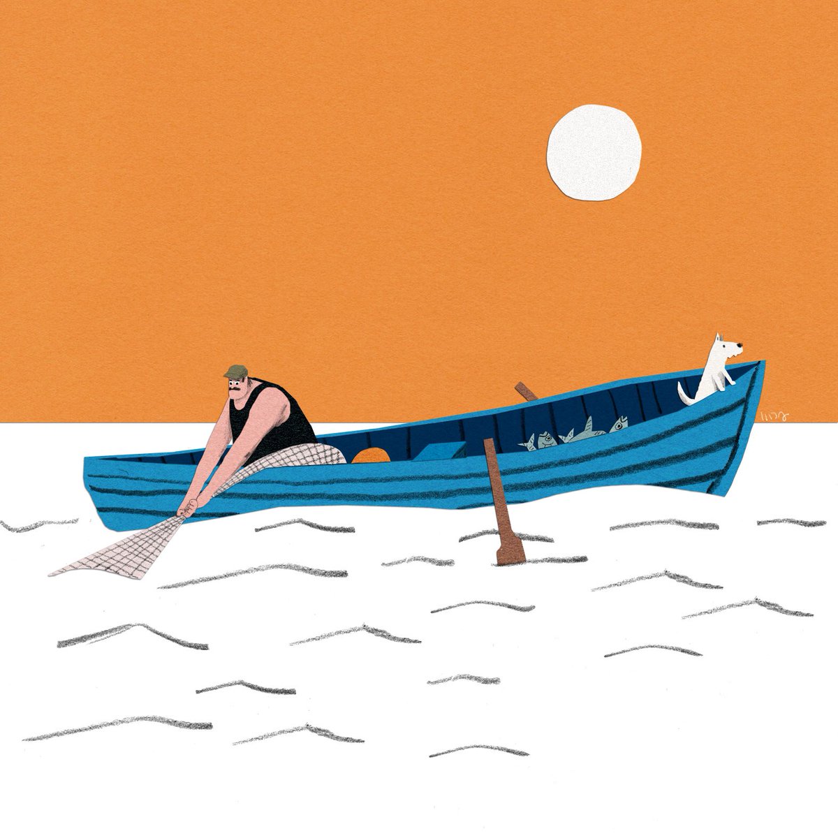 「漁師 #イラスト #illustration 」|飯田研人 Kento IIDAのイラスト