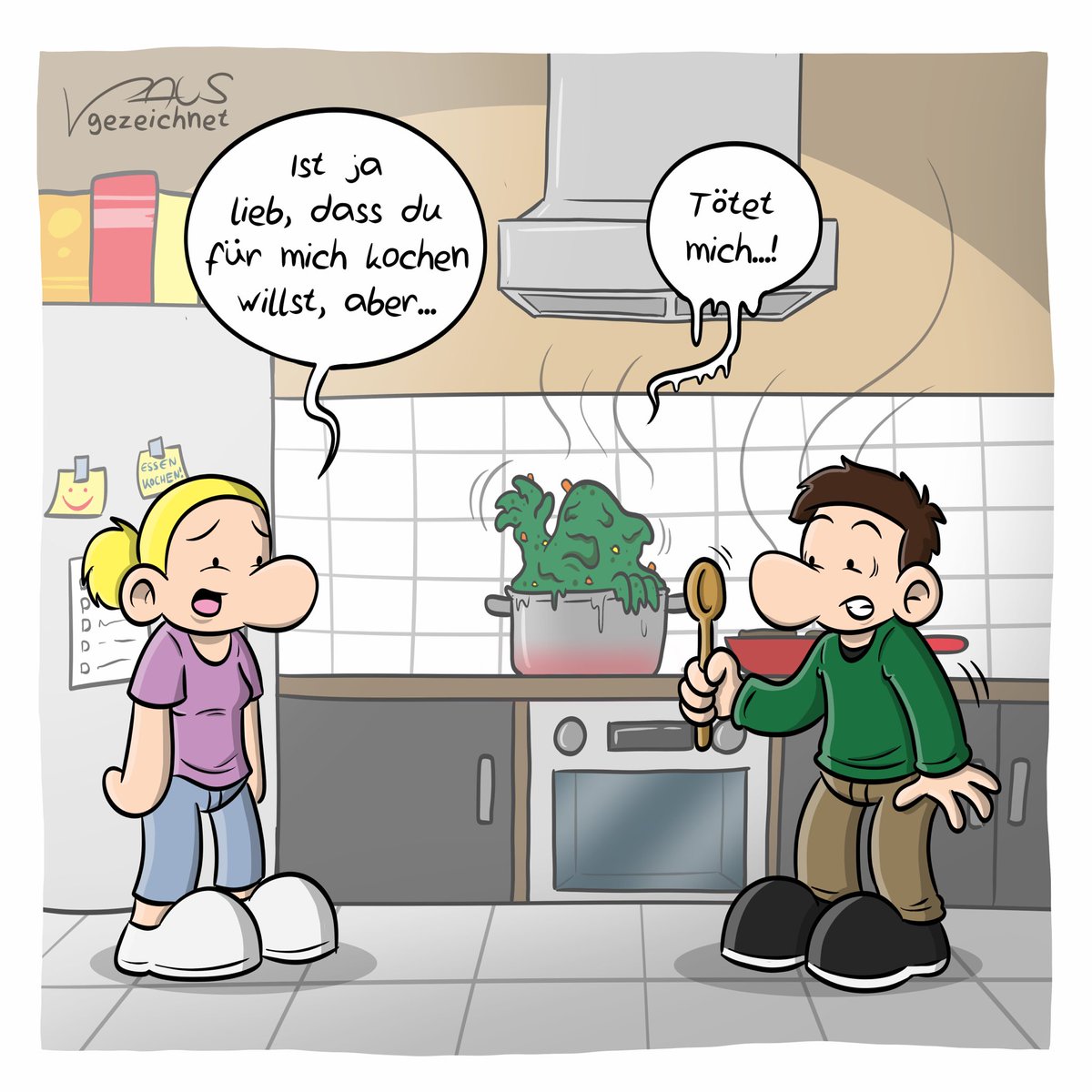 Kochen Von Essen Cartoon