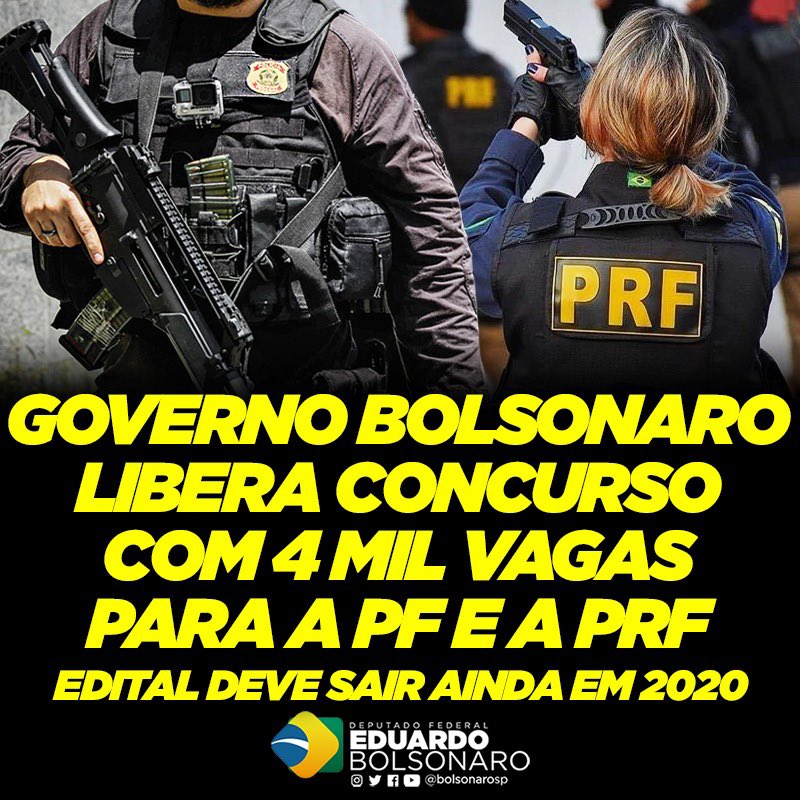 Concurso Pf Eduardo Bolsonaro Confirma Editais Ainda Este Ano Para Pf