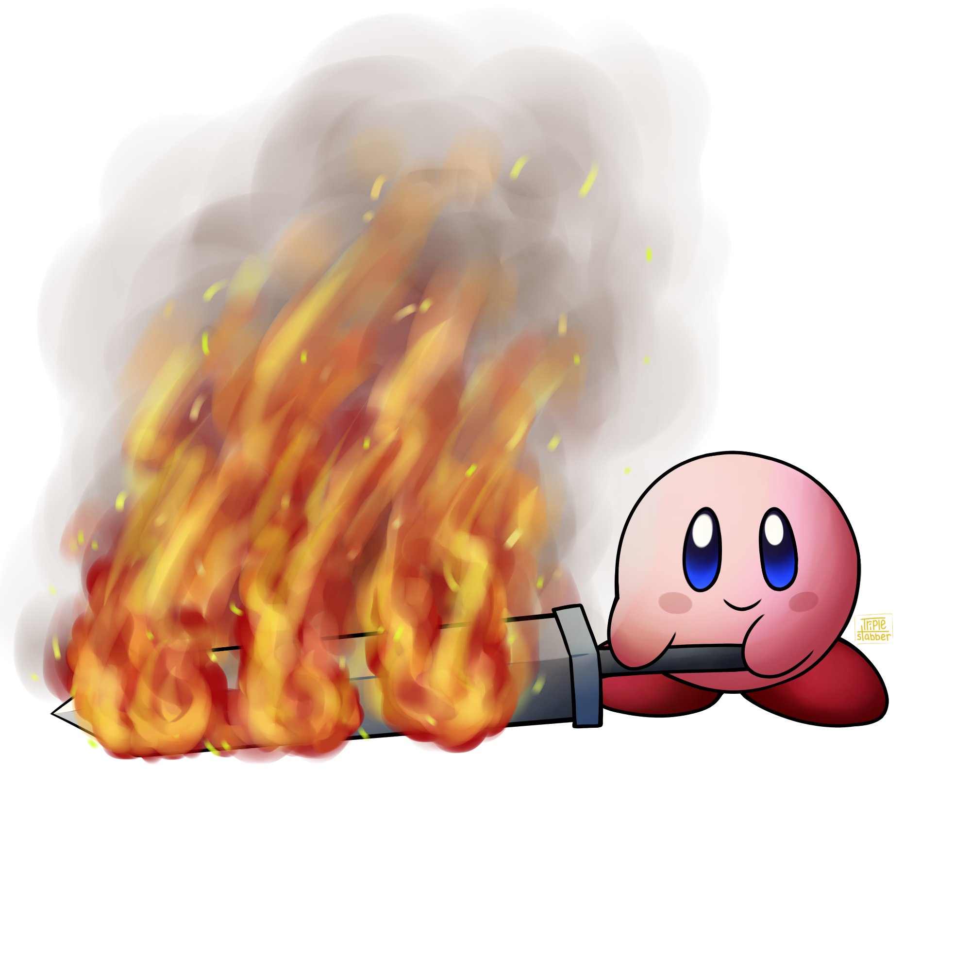 How To Draw Fire Kirby