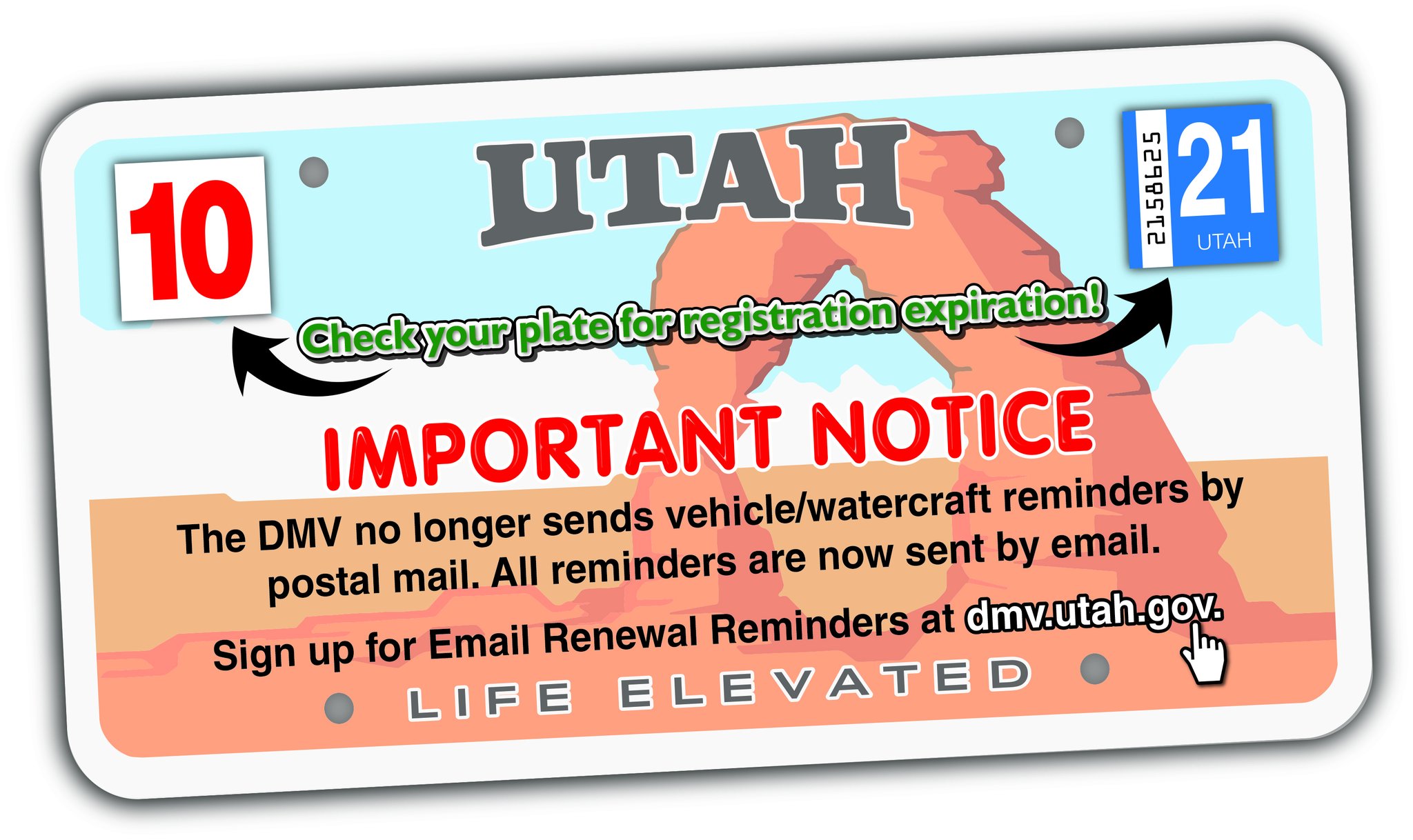 Dmv Utah License Plates Utah DMV Sample Vehicle Car Truck License