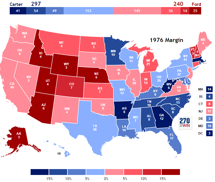 1976 Presidential Election Map