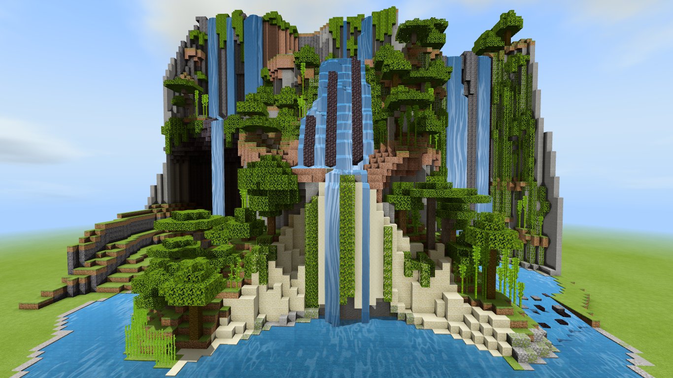 Waterfall Minecraft Build