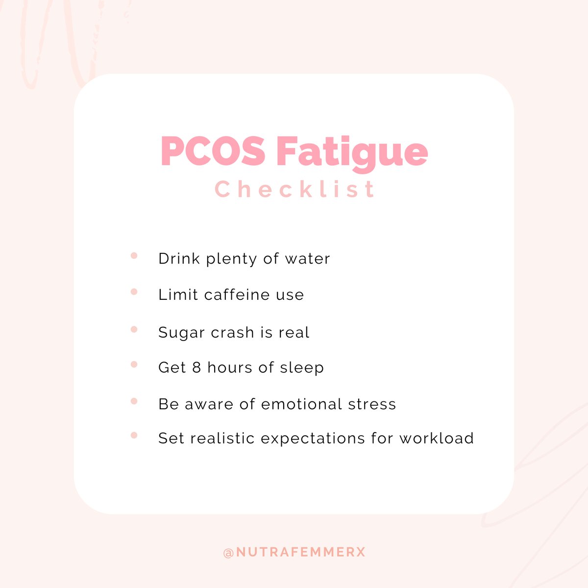 Pcos Symptoms Checklist