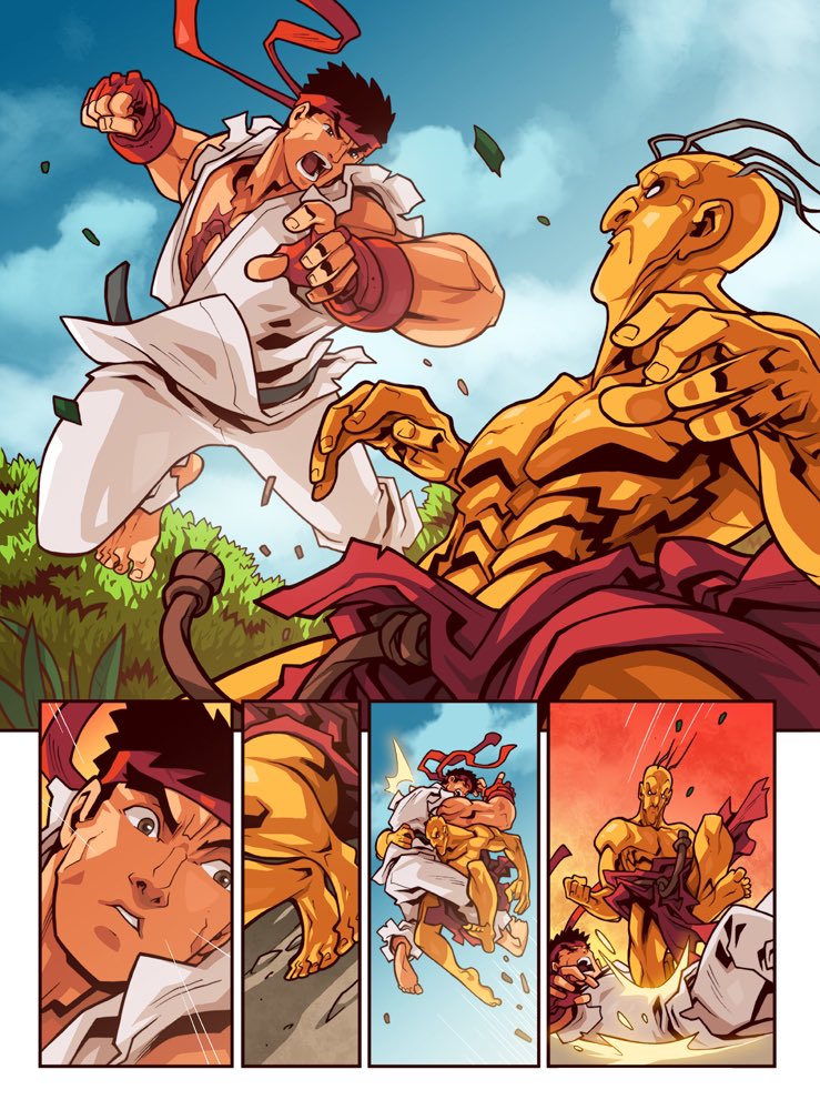 「TBT. Here are some pages I did for @udonent's Street Fighter」Edwin ...