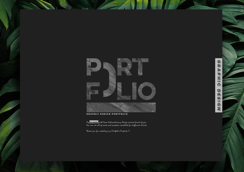 Graphic Design Portfolio Cover Design