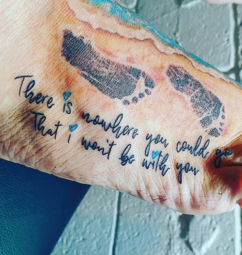 Footprints In The Sand Tattoo On Arm