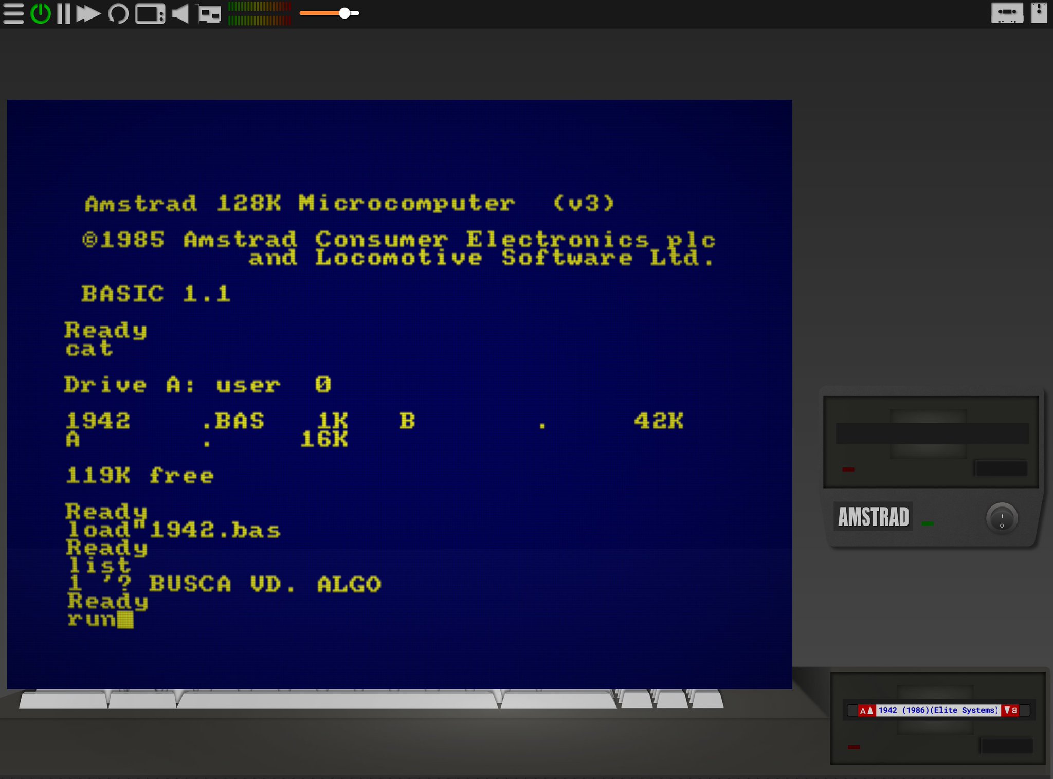 ezContents on Twitter: "Playing a bit with the Retro Virtual Machine 2 Emulator and Amstrad CPC ...