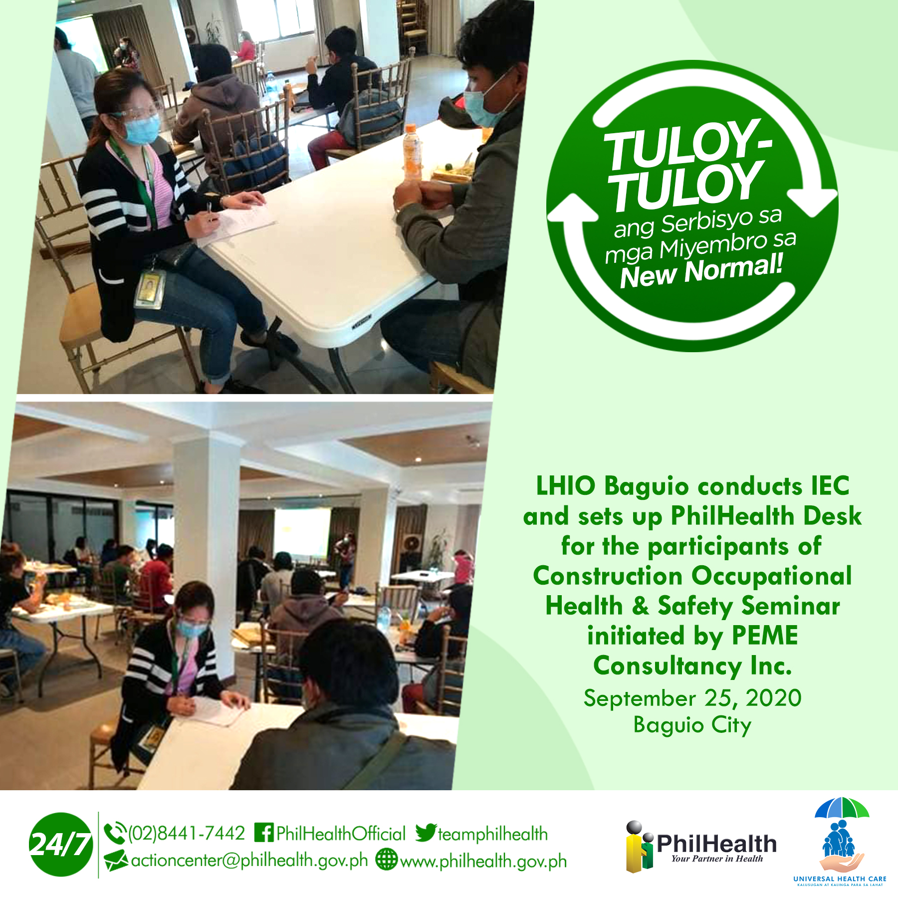 PhilHealth on Twitter: "LHIO Baguio conducts IEC and set up PhilHealth Desk for the participants ...
