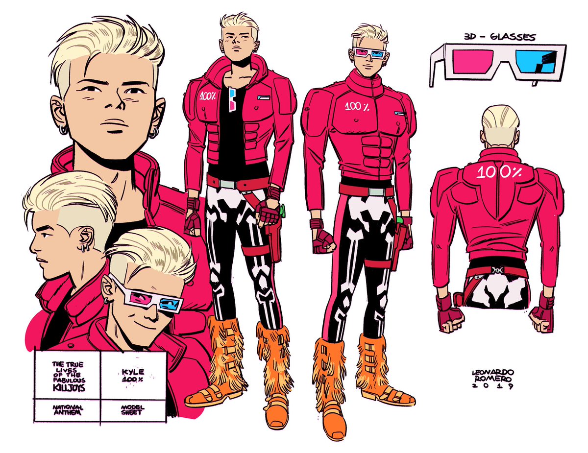 「And here's the #modelsheet of the main character Mike Millig」Leonardo ...