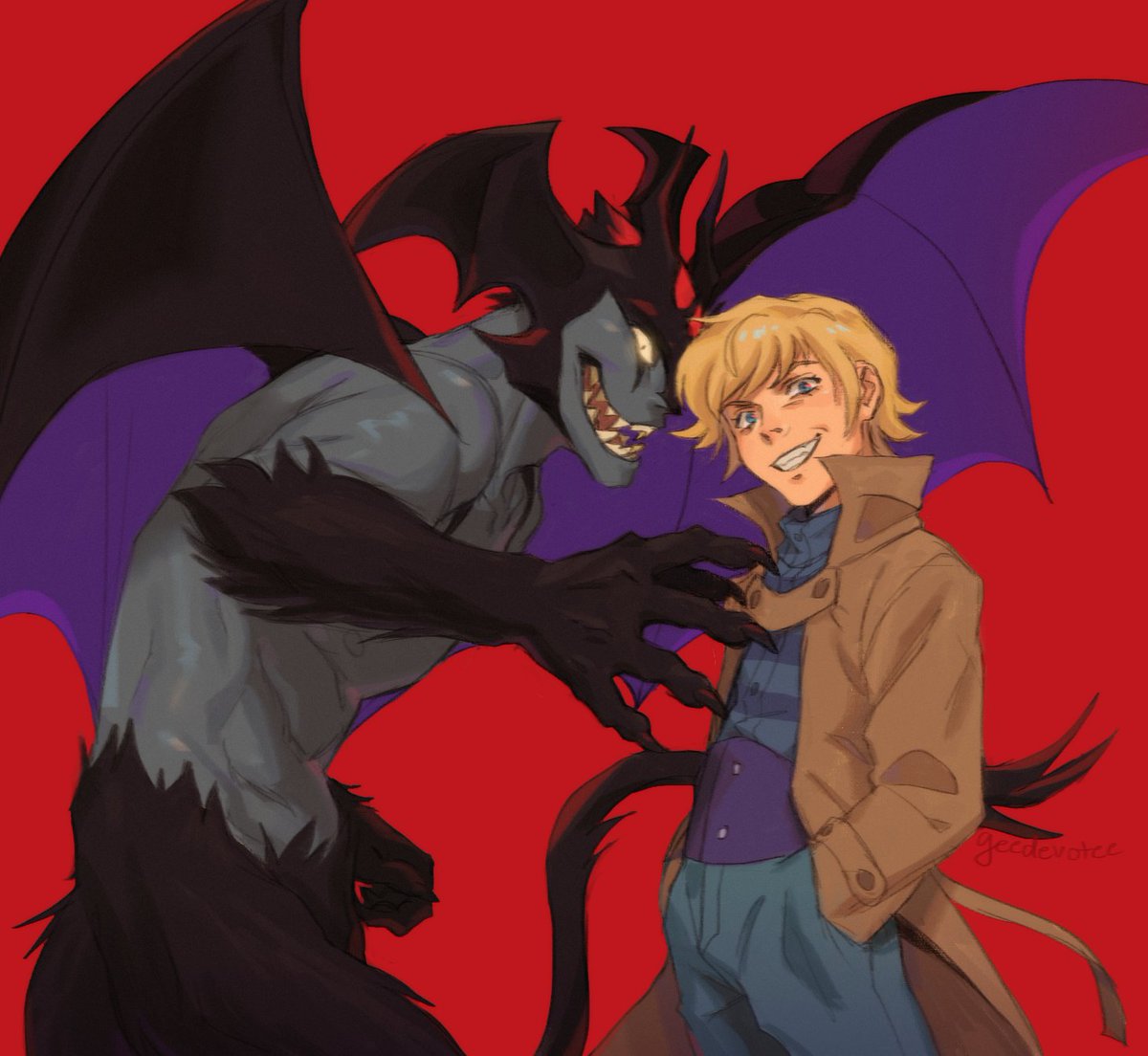 「back on my annual devilman bs #devilman 」|poop music 10 hours 🦇🩸の漫画