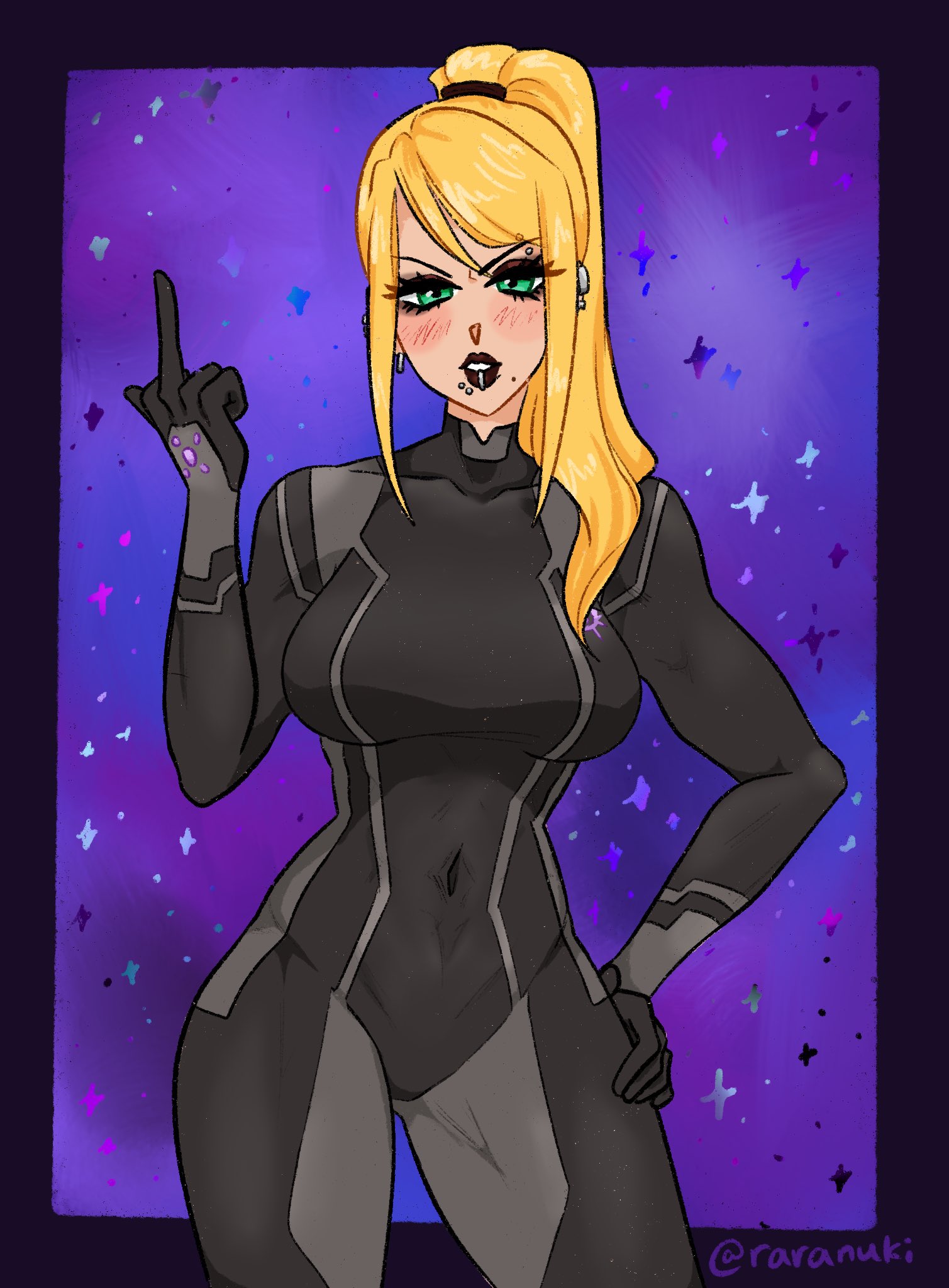 raranuki @🌷comms full🌷 on Twitter: "goth samus 🖤⭐️🌑 check out her eight pack on my patreon! 👇 ...