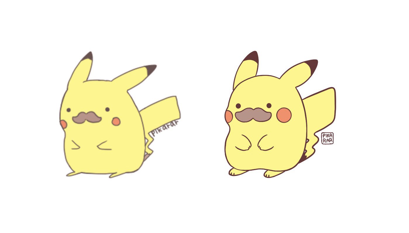 How To Draw Pikachu With A Mustache