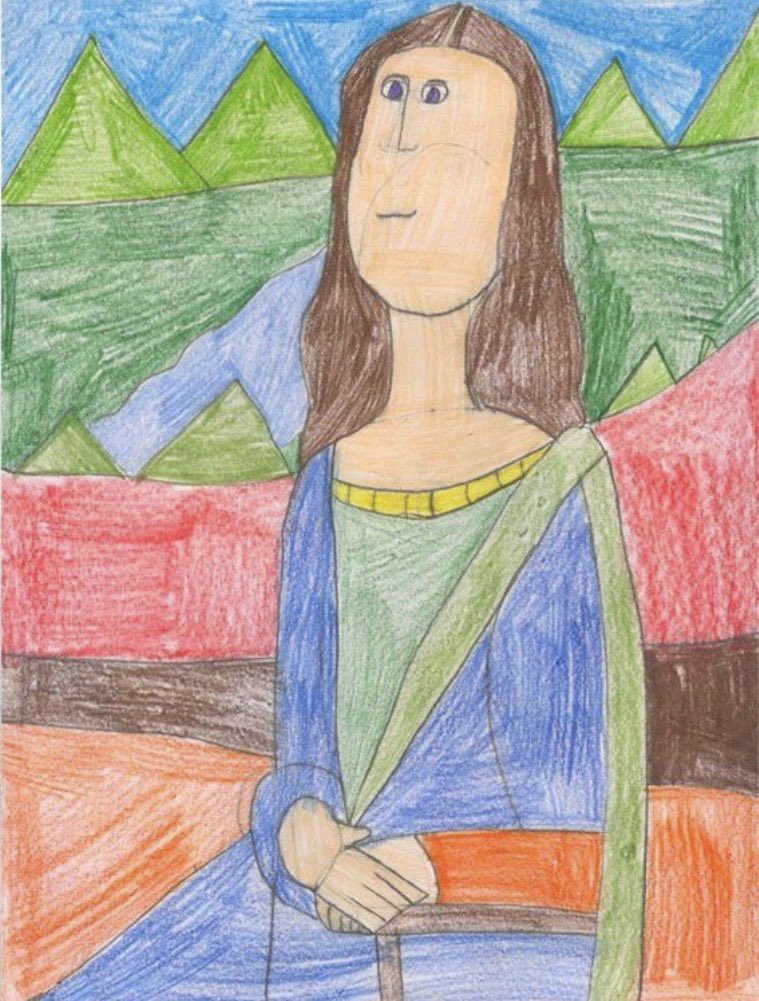 Mona Lisa Drawing For Kids
