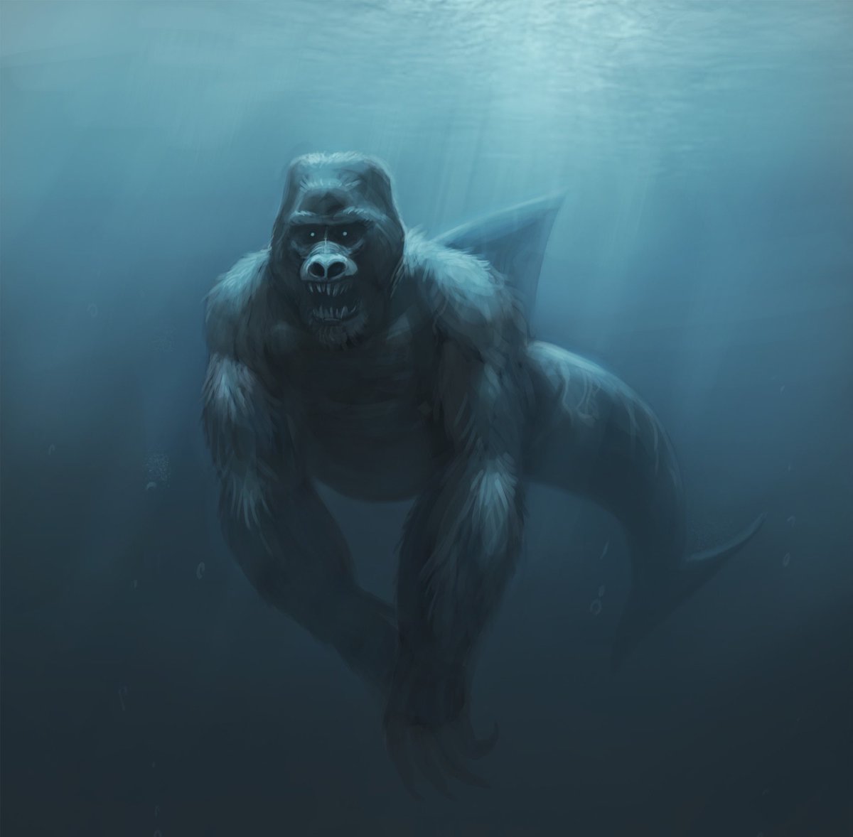 Gorilla Vs Shark