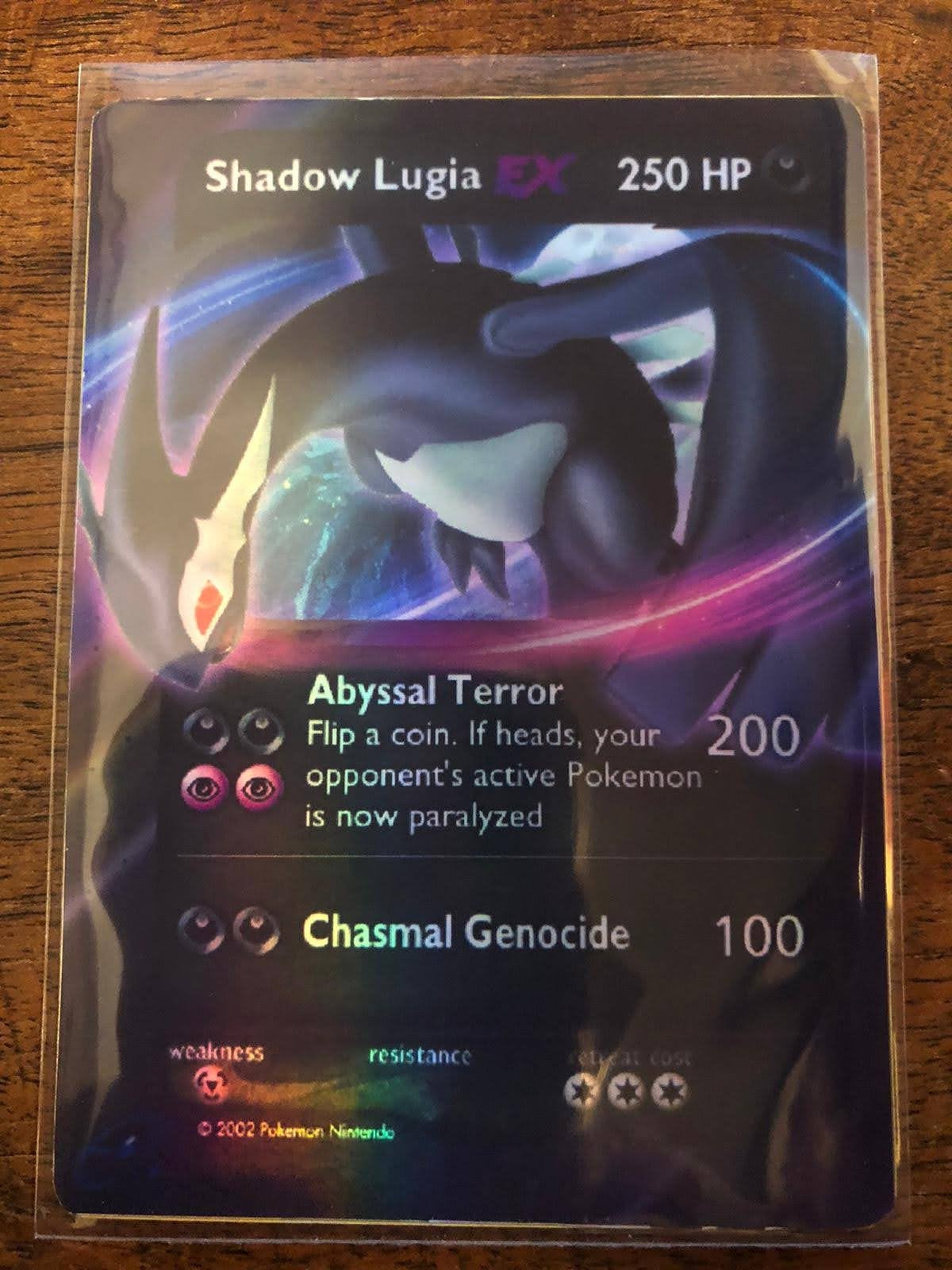 Pokemon Shadow Lugia Ex Card