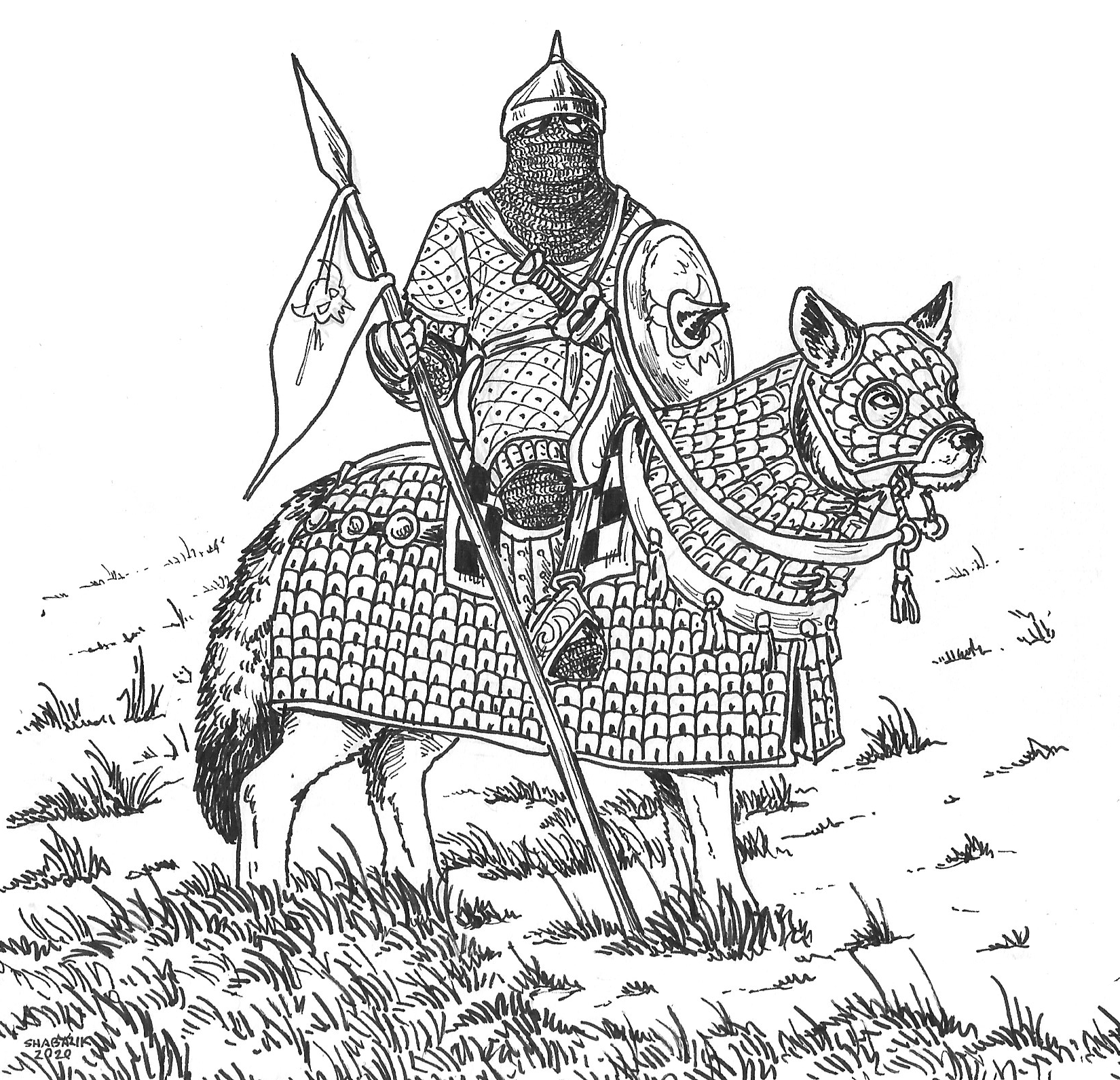 Warg Riders Drawings