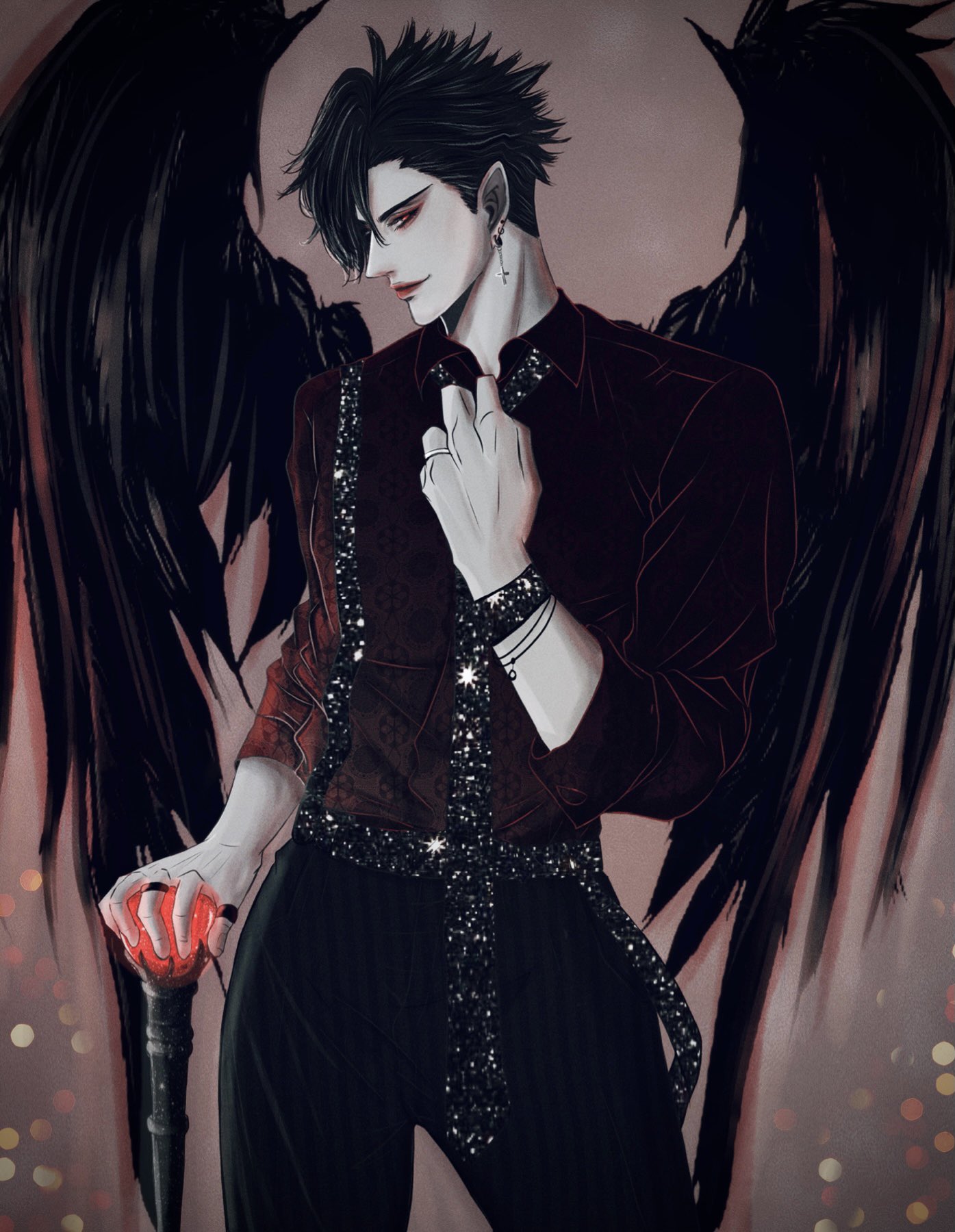 Anime Vampire Guy With Wings