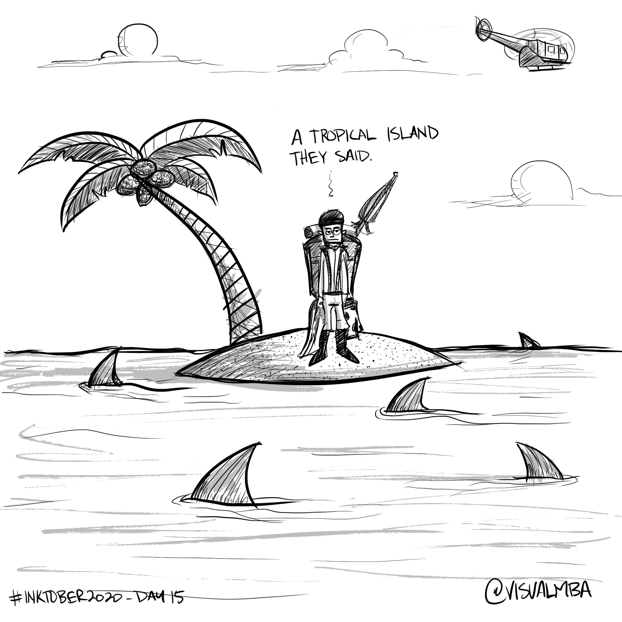 Tropical Island Sketch