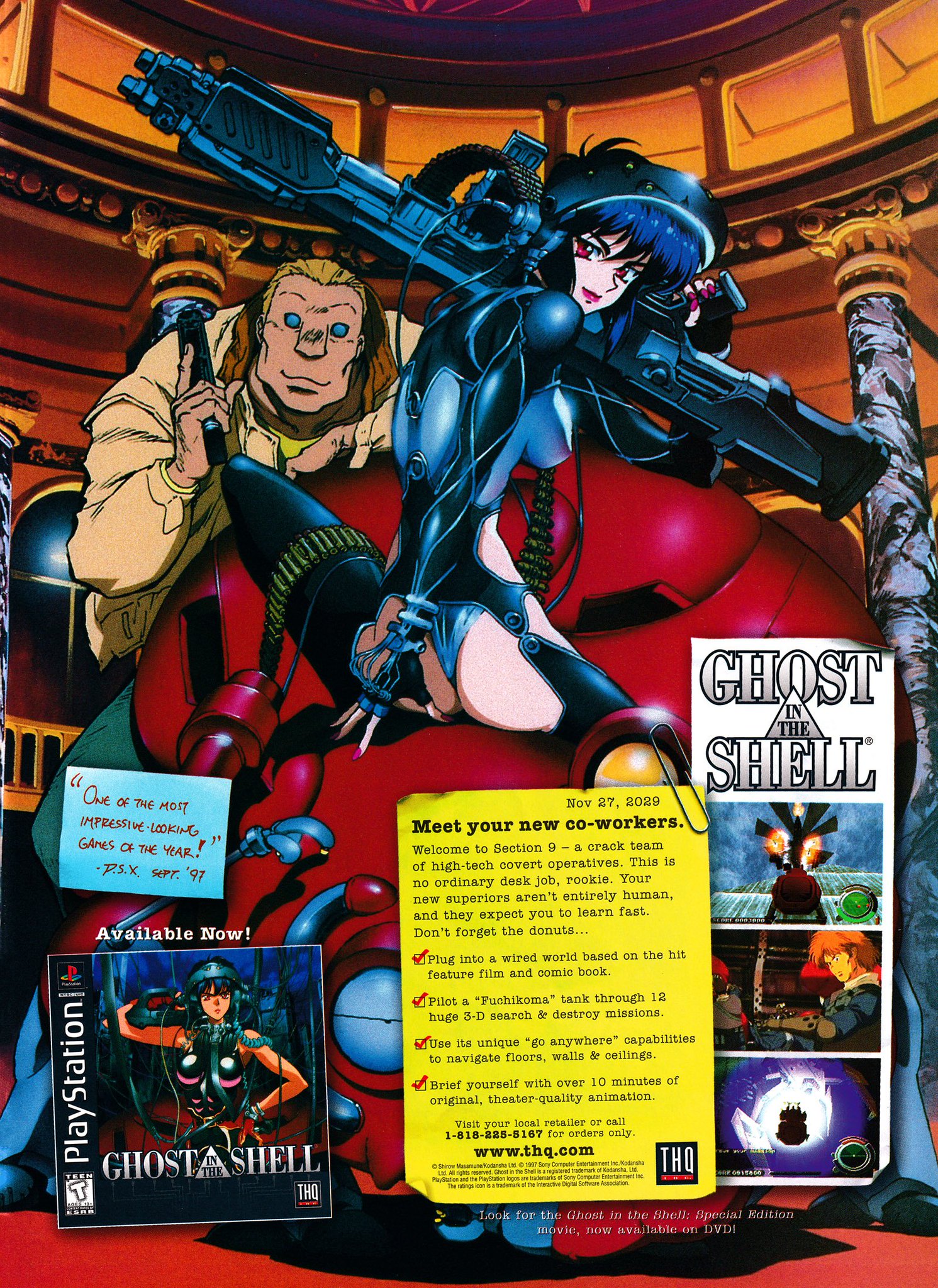 NBA Jam (the book) on Twitter: "Print ad for Ghost In The Shell on the PlayStation, as seen in ...