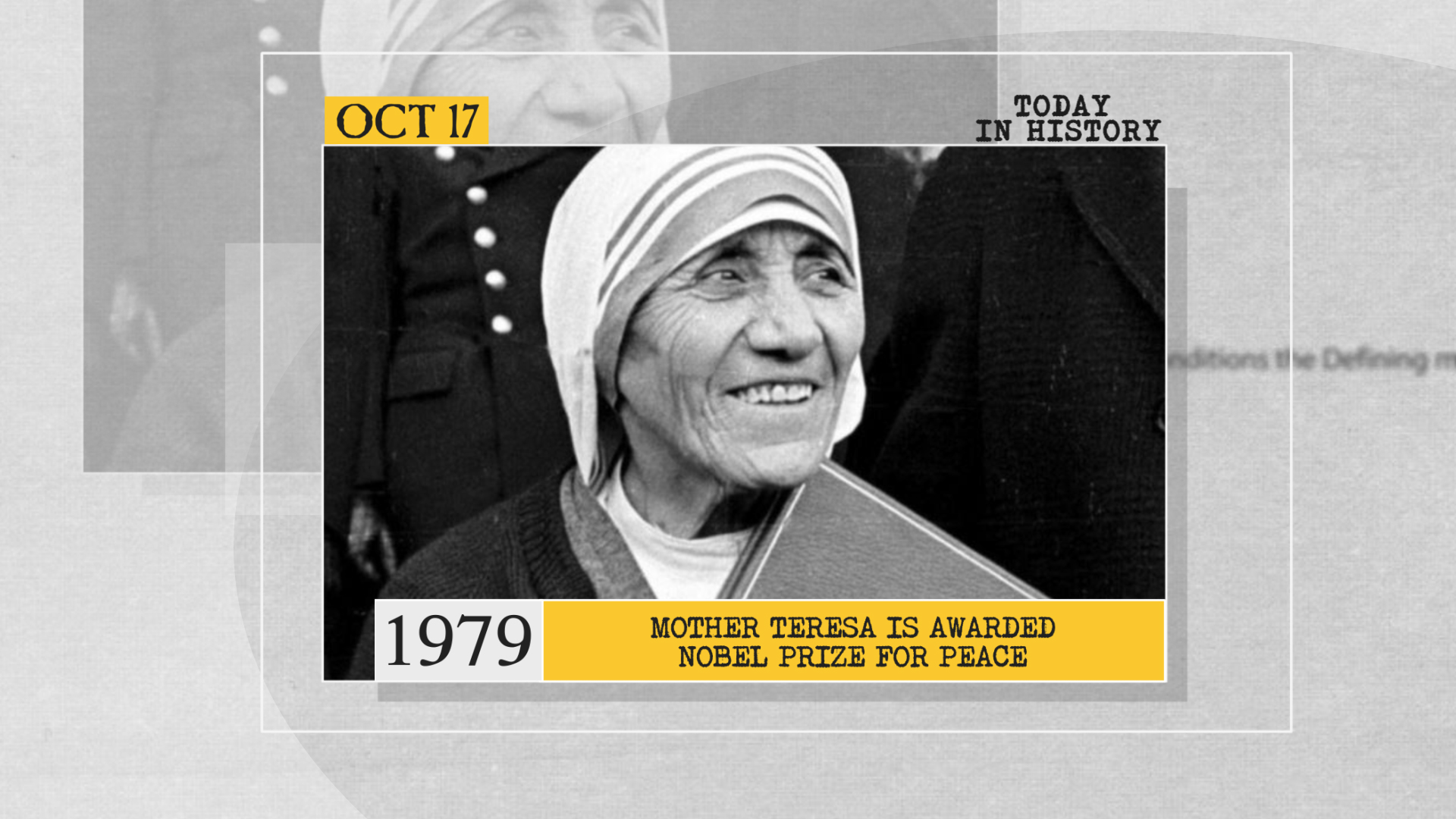 Mother Teresa With Nobel Prize