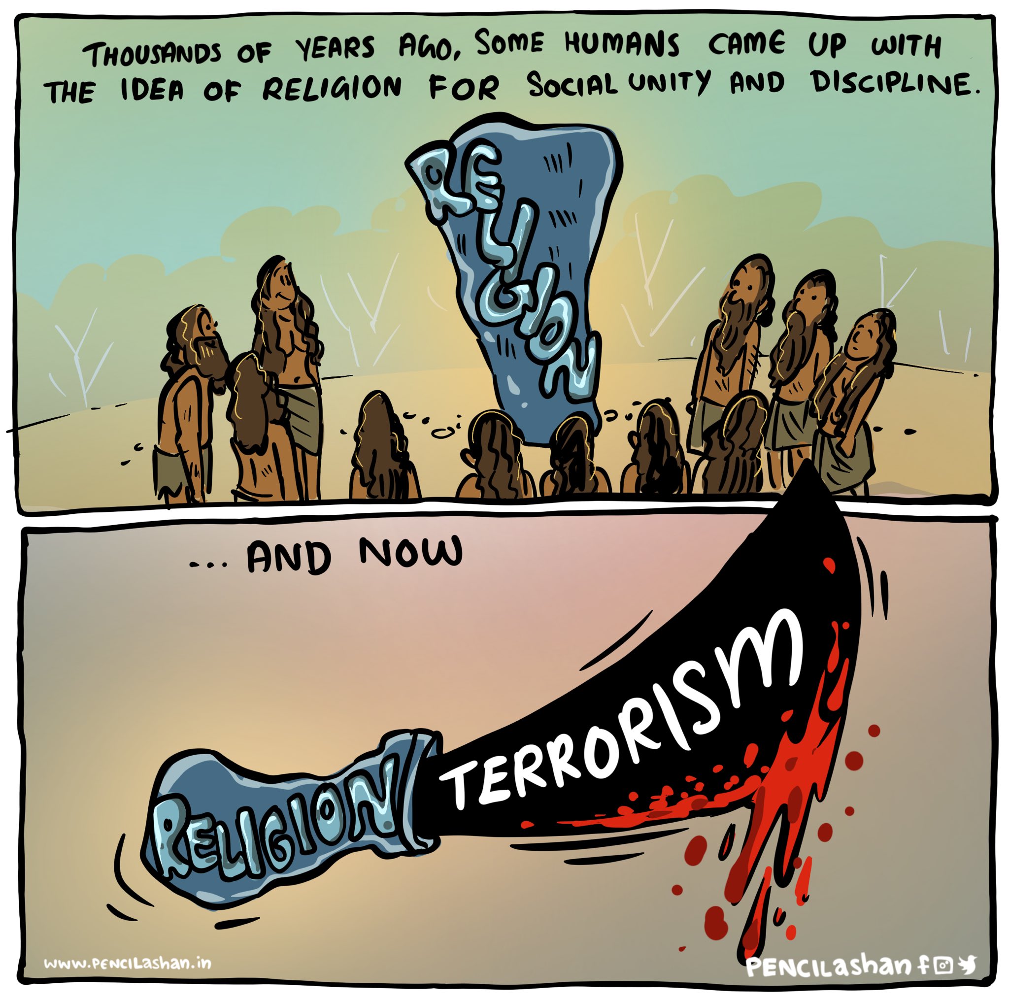 Religious Extremism Cartoon