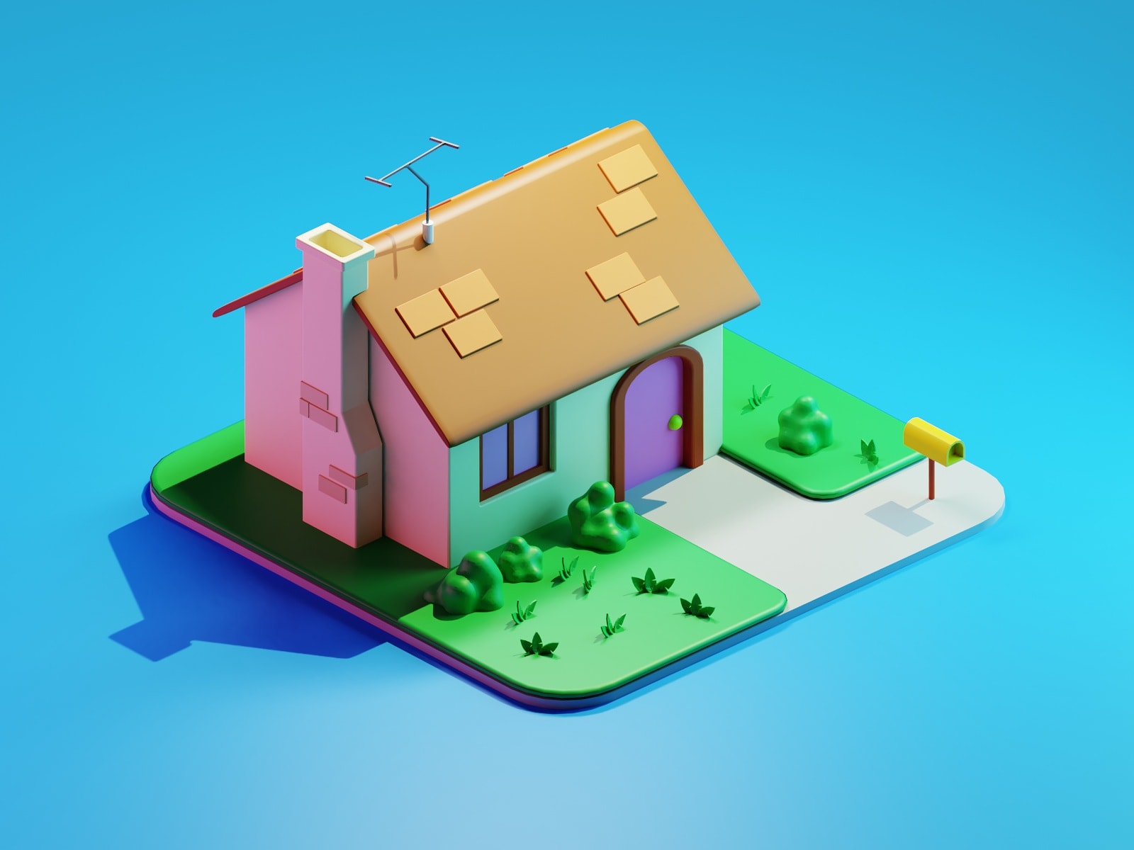 3d Cartoon Houses
