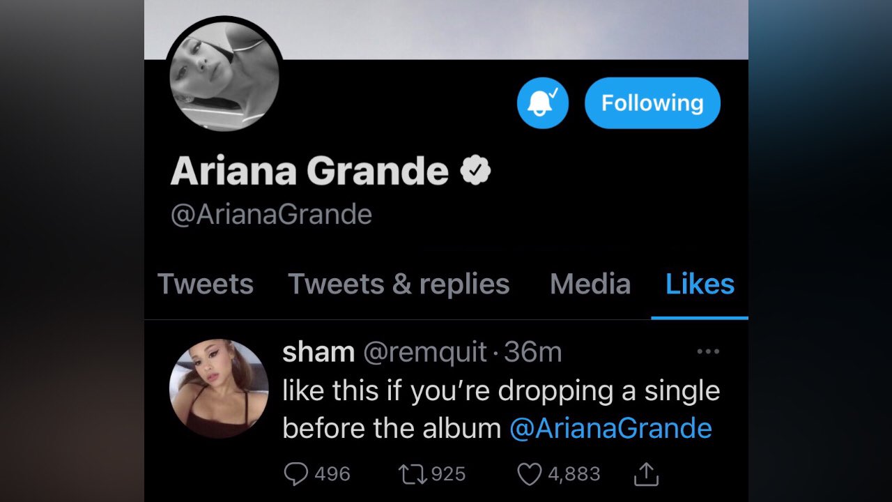 Ariana Grande Tweets