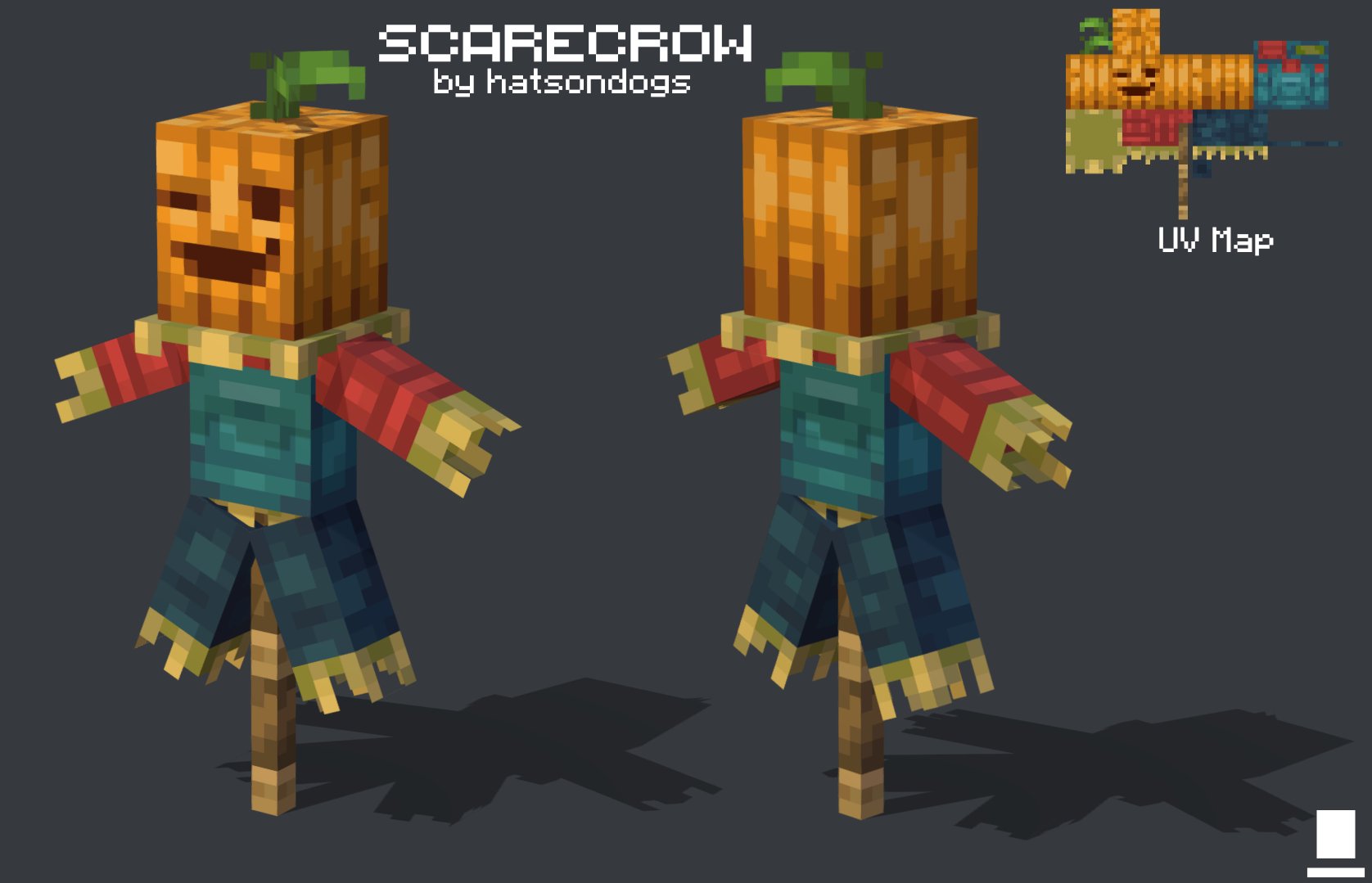 Minecraft Scarecrow Loren Studios On X: "Halloween Scarecrow 🎃