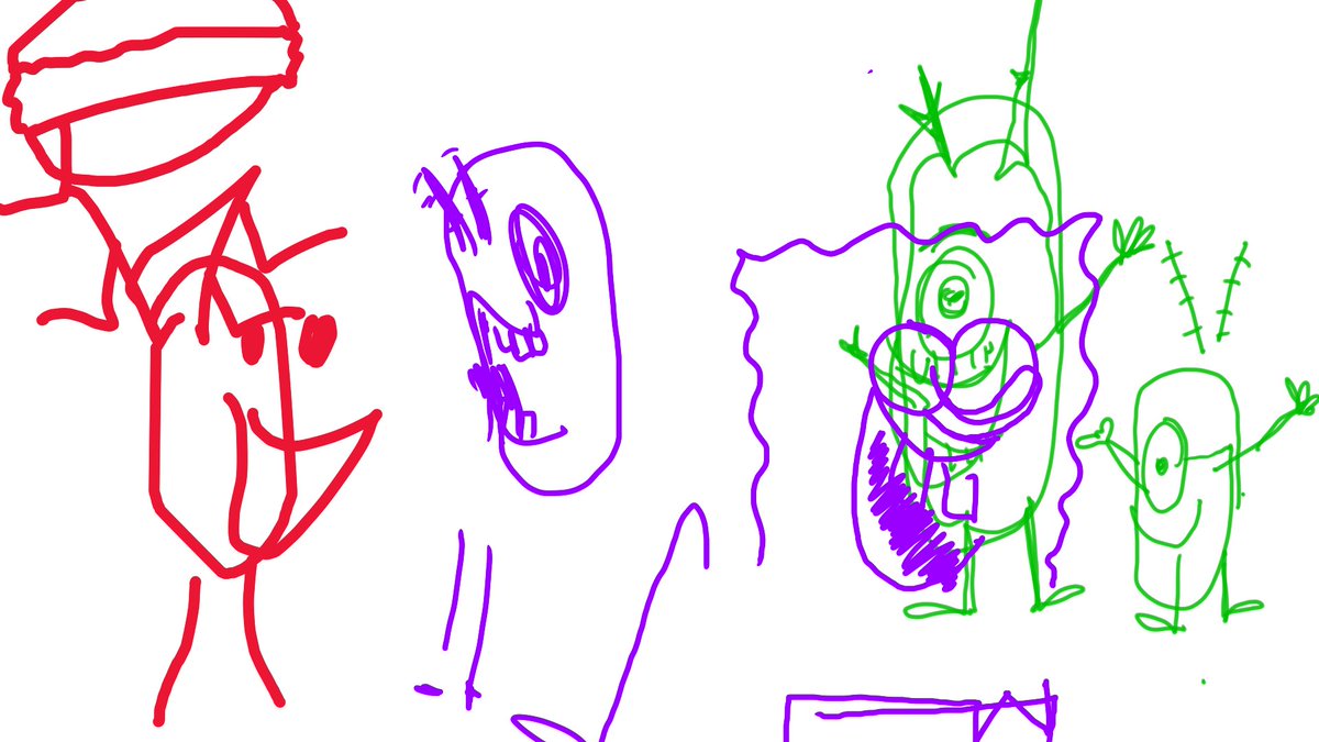 「5. Plankton (drawn with eyes closed) 6. Gerald from Hey Arno」Jim ...