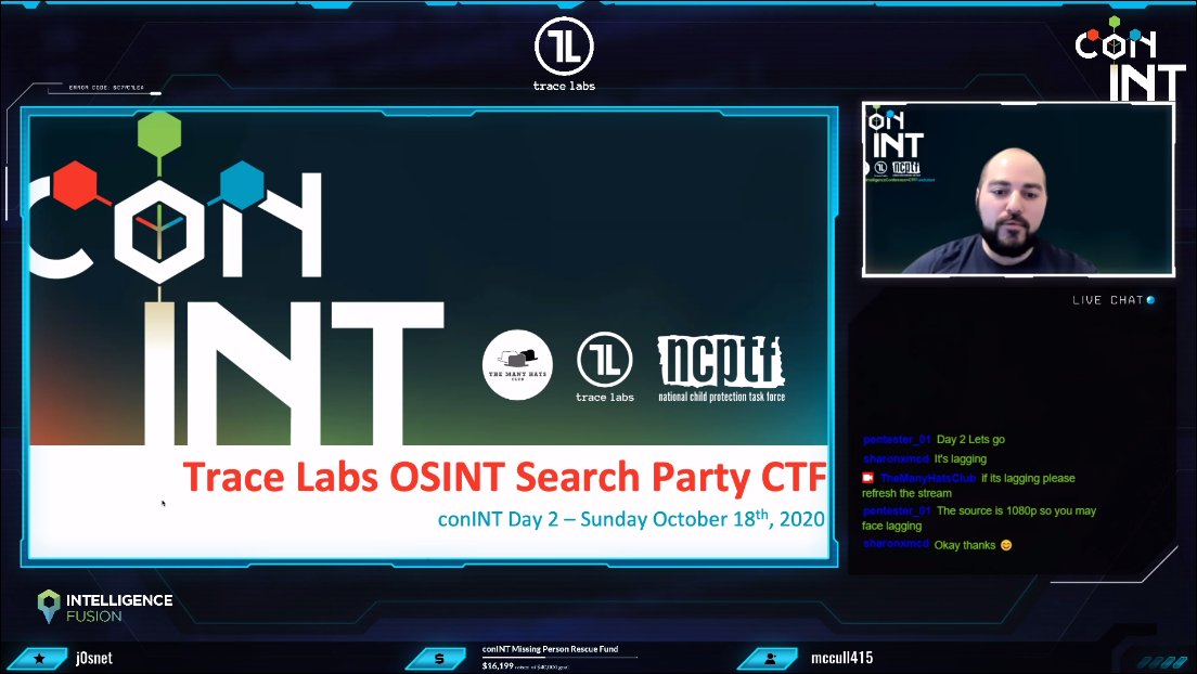 Trace Labs on Twitter: "Amazing #OSINTForGood effort at today's @CONINT_io #OSINTSearchParty # ...