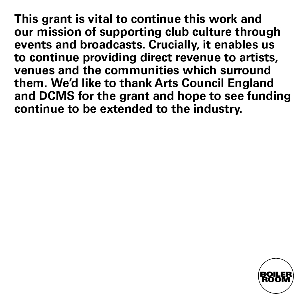 Boiler Room to receive £791,652 as part of the Government's culture ...