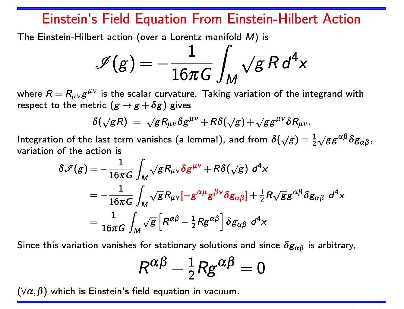 Gravitational Field Equation