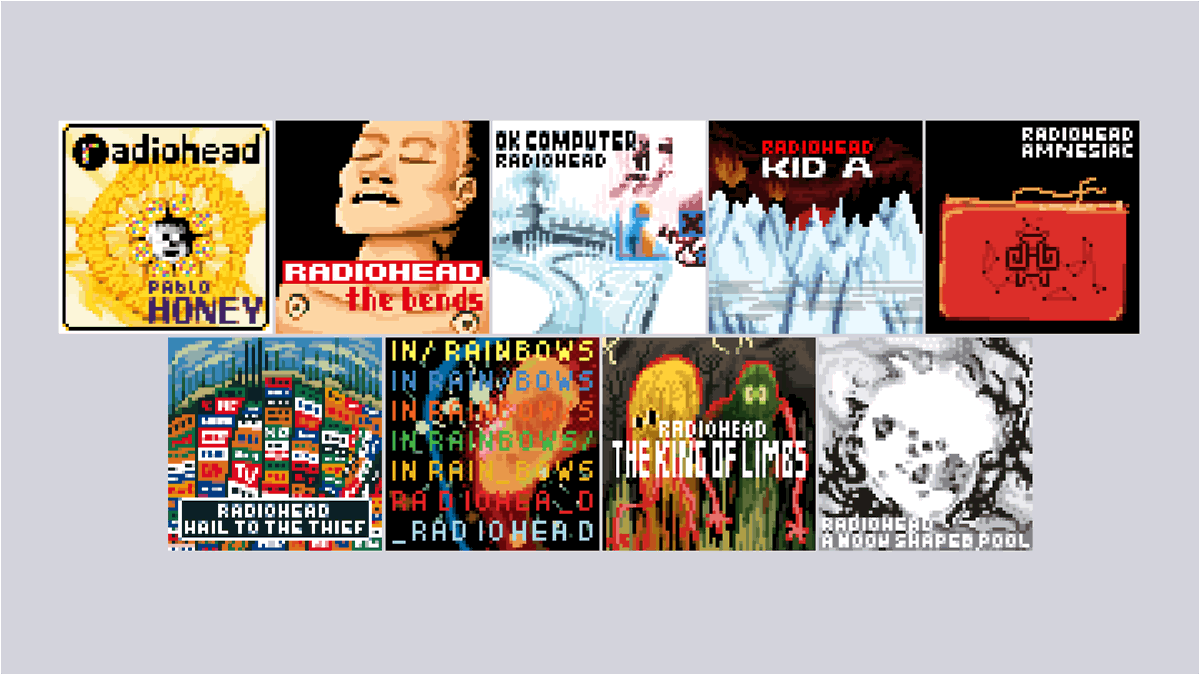 Radiohead Album Covers