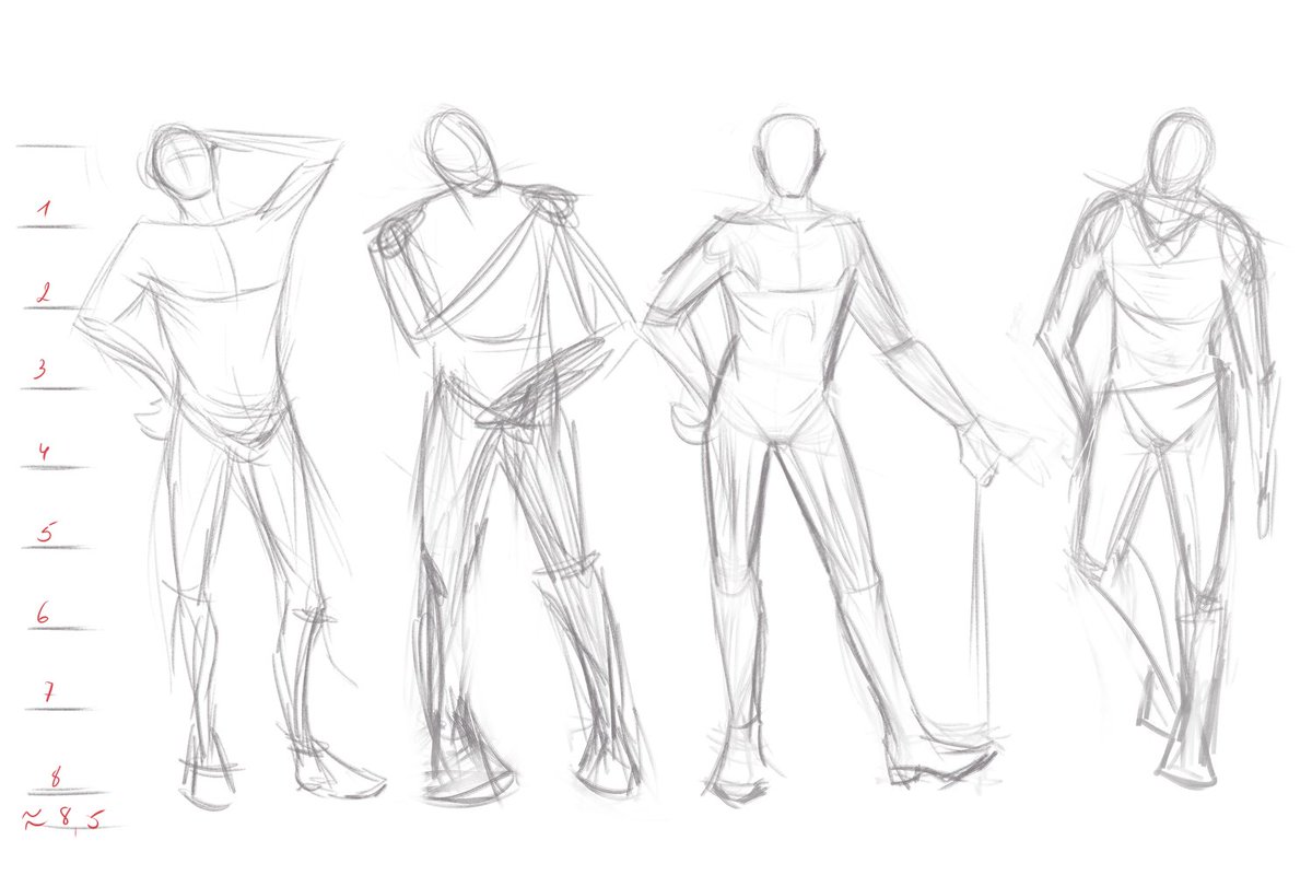 Male Figure Drawing Poses Standing