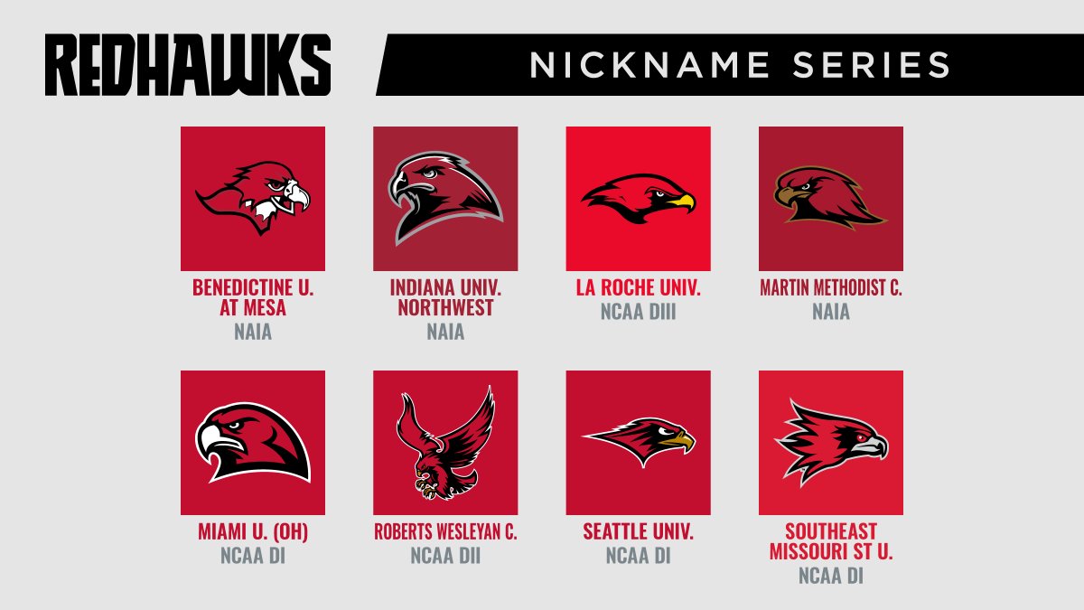 Redhawks College Logo Premium Vector | Red Hawks Mascot Logo